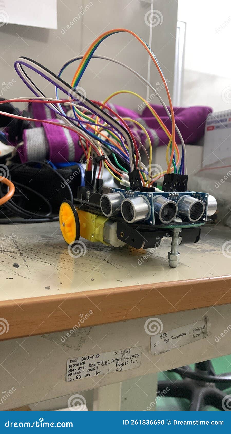 Following robot stock photo. Image of track, follow - 261836690