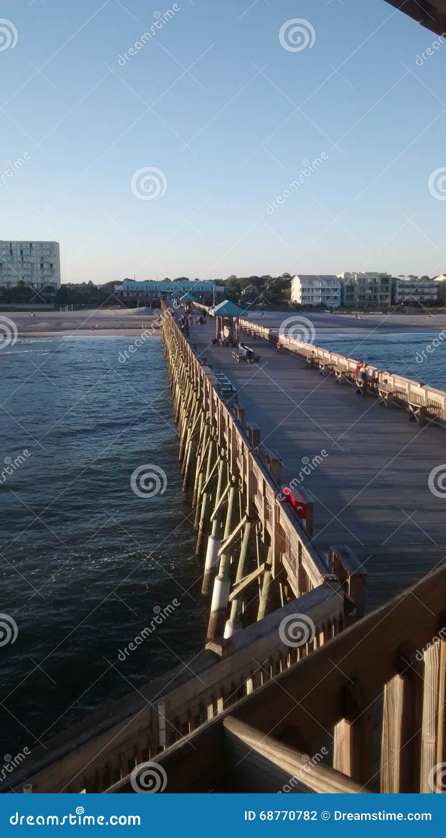 Folly Beach Pier stock photo. Image of historical, beach - 68770782