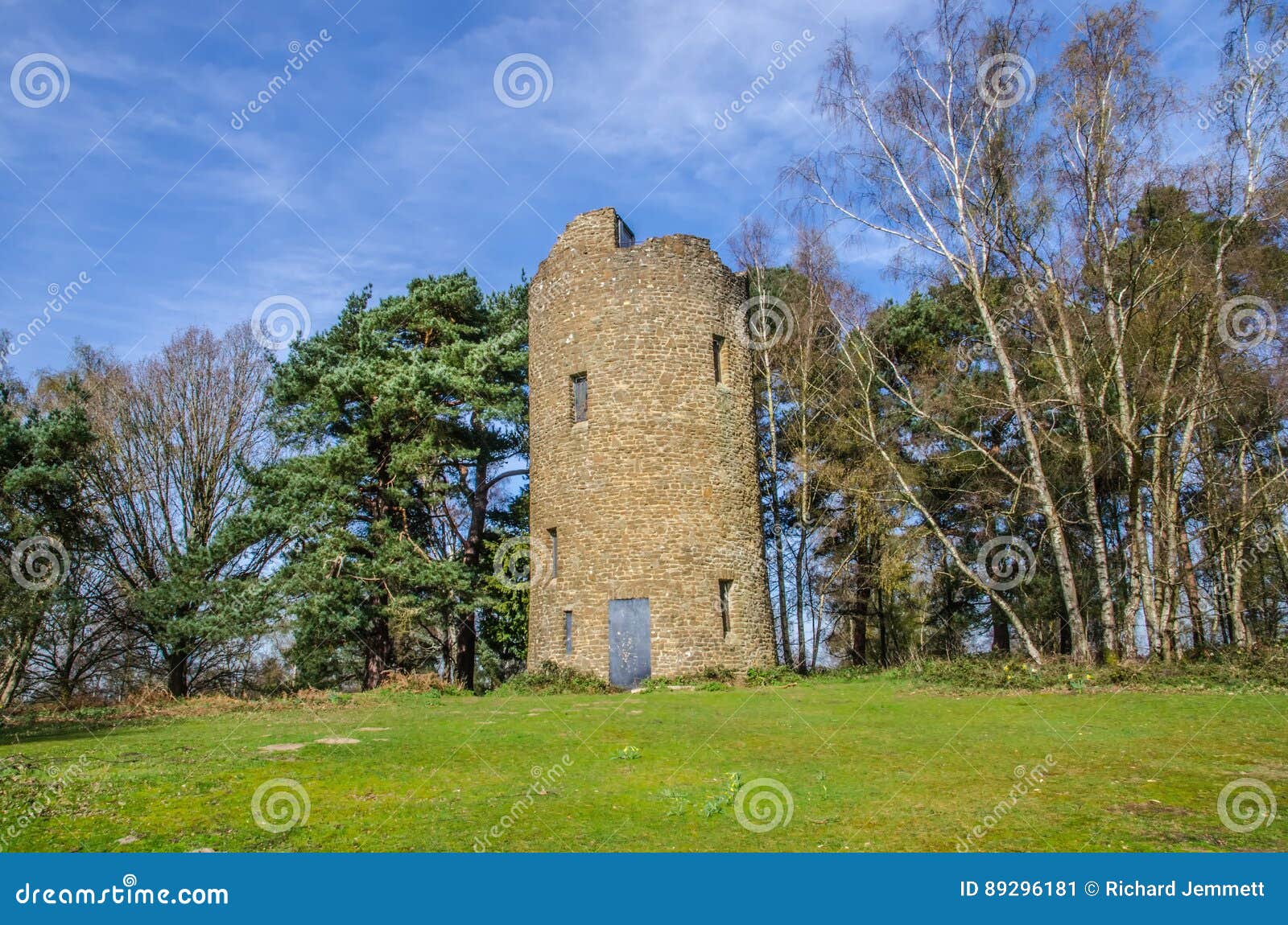 Folly Tower at the Top of Chinthurst Hill Surrey Stock Image - Image of ...