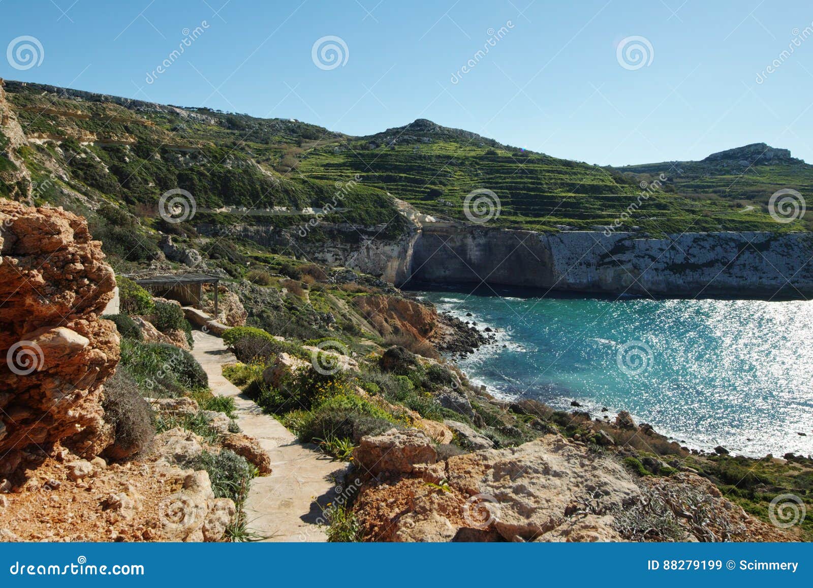 Fomm ir-rih - Malta stock image. Image of beach, idyllic - 88279199