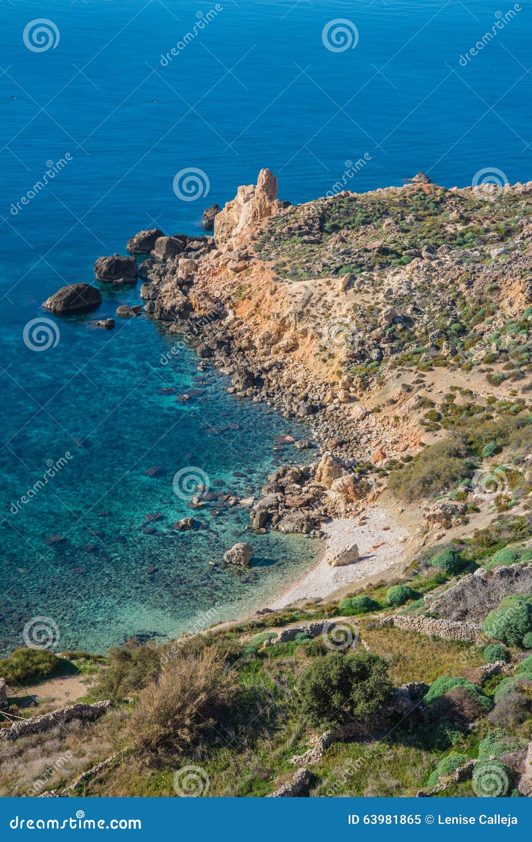 Fomm ir-Rih - Malta stock image. Image of landscape, coast - 63981865