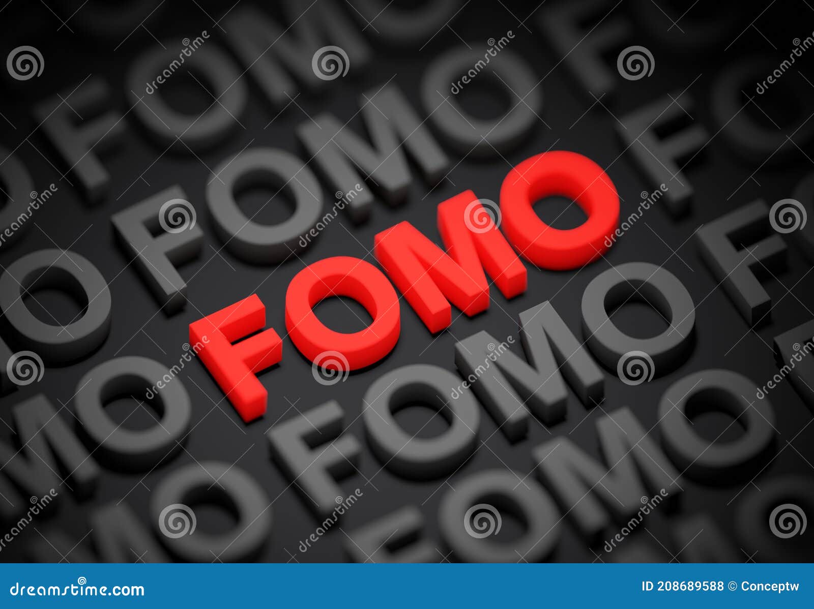 FOMO - Fear of Missing Out Conceptual Tagcloud Background Stock ...