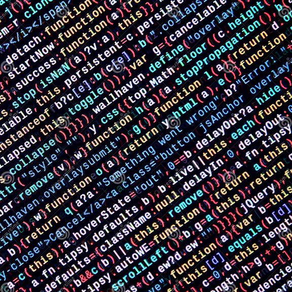 Fonctions De Javascript, Variables, Objets Surveillez Le Plan Rapproché Du Code Source De ...