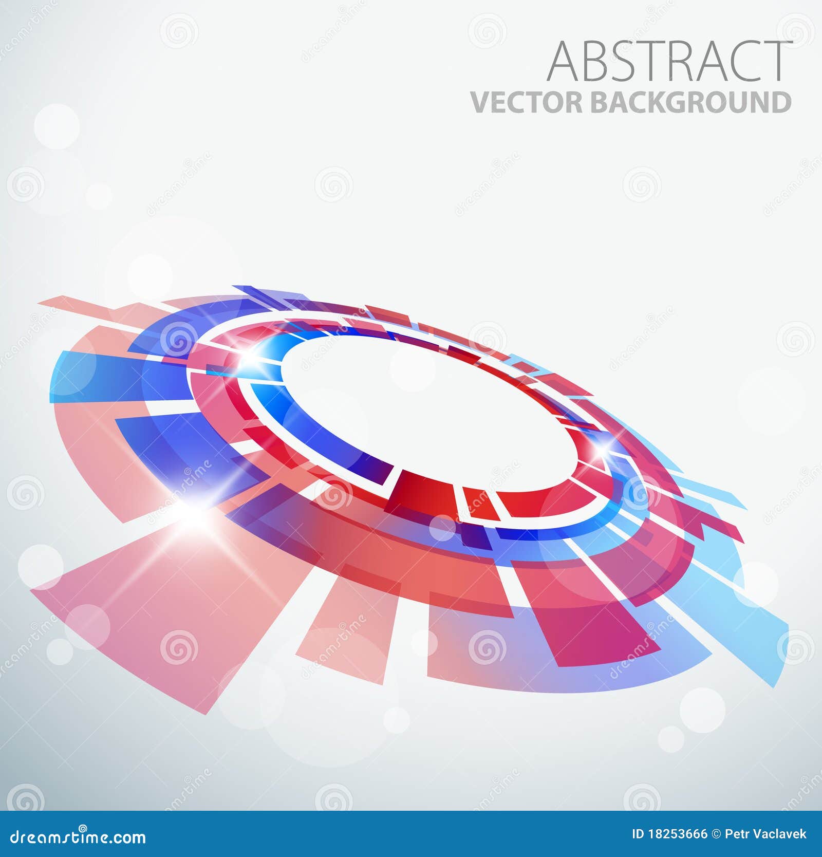 Fond Abstrait Avec L'objet Rouge Et Bleu De 3D Illustration Stock ...