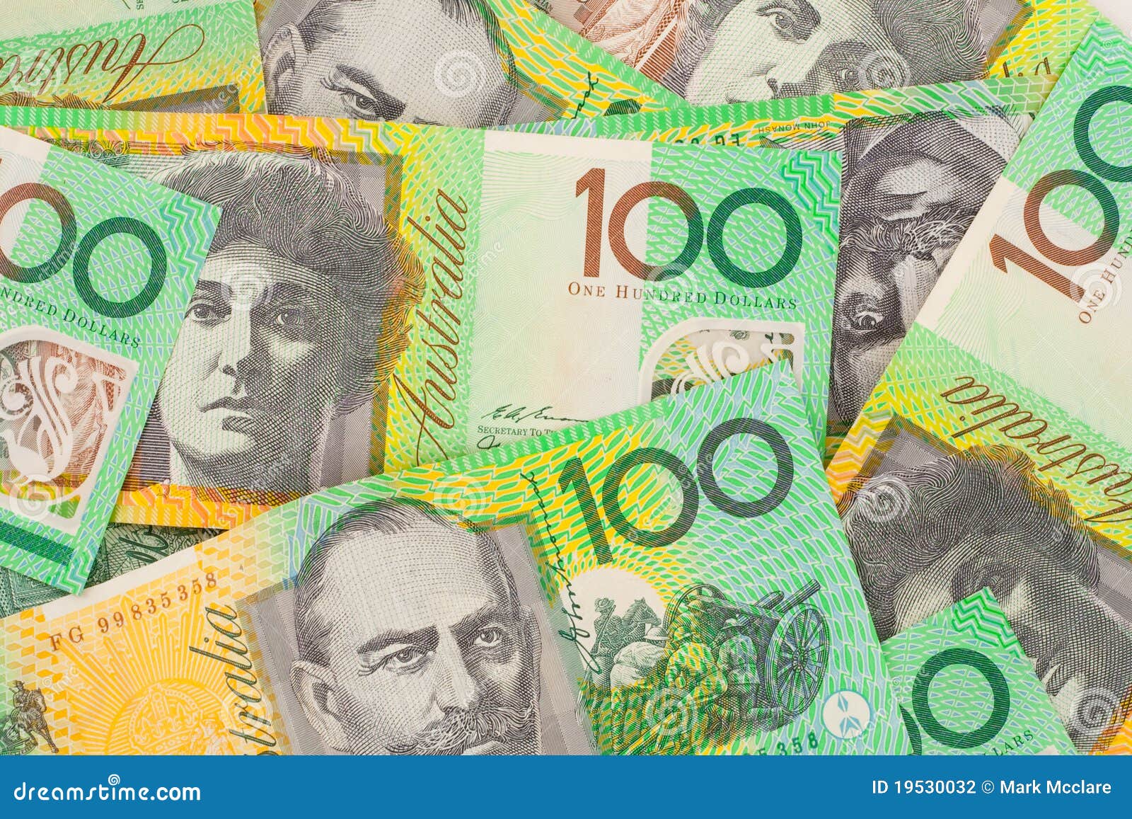 Fond Australien De Billets De Banque De La Devise $100 Photo stock ...