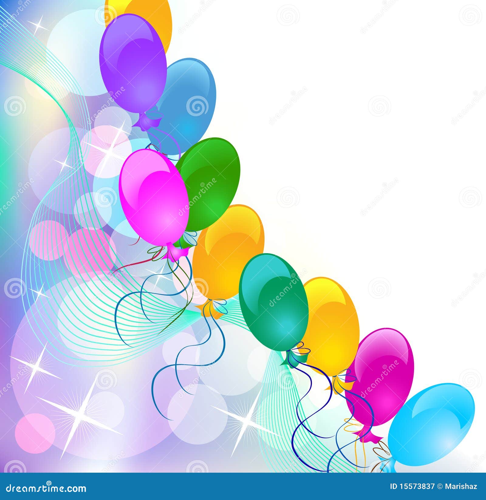 Fond avec des ballons illustration de vecteur. Illustration du halo ...