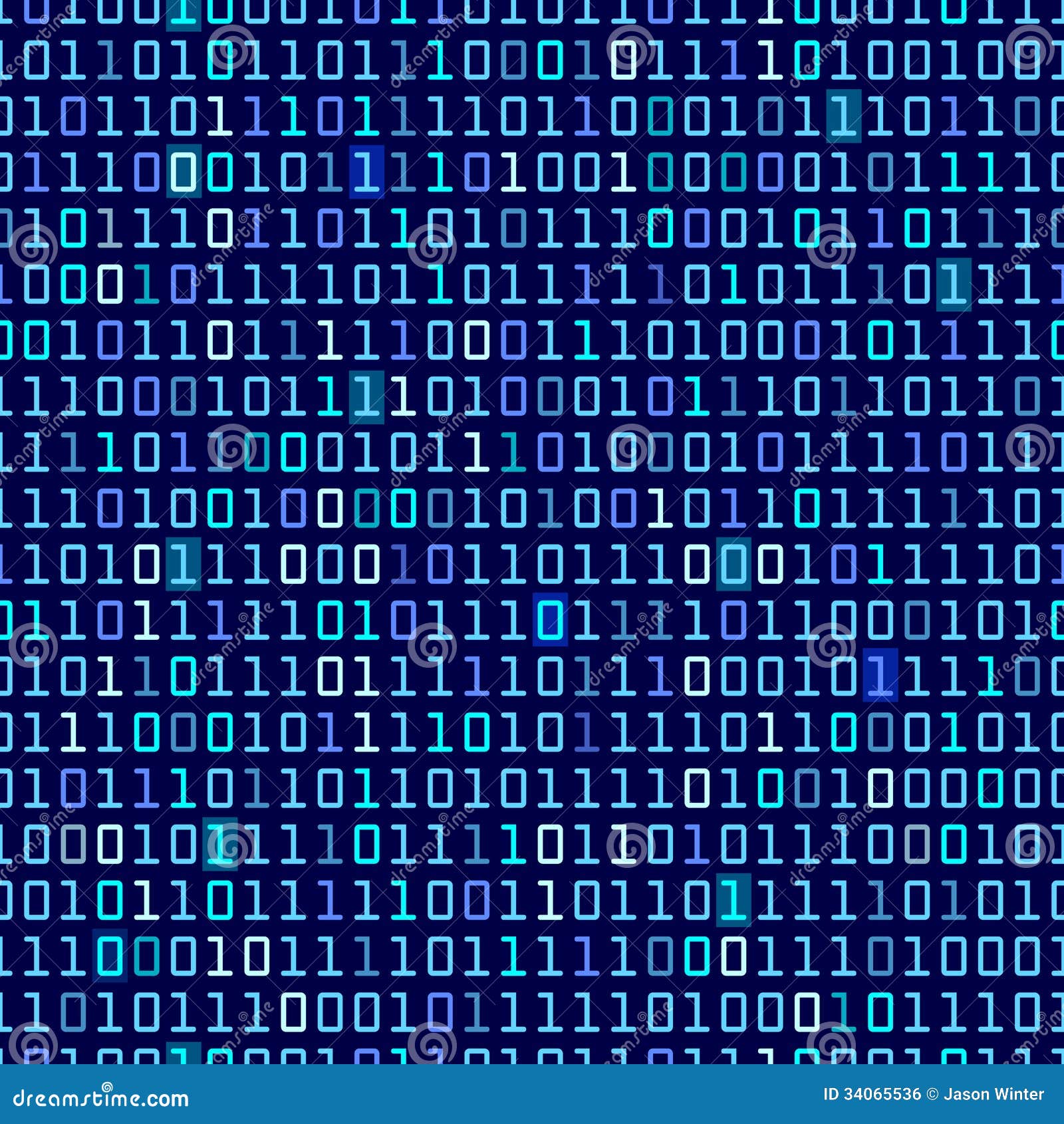 Matrix Blue Binary Code