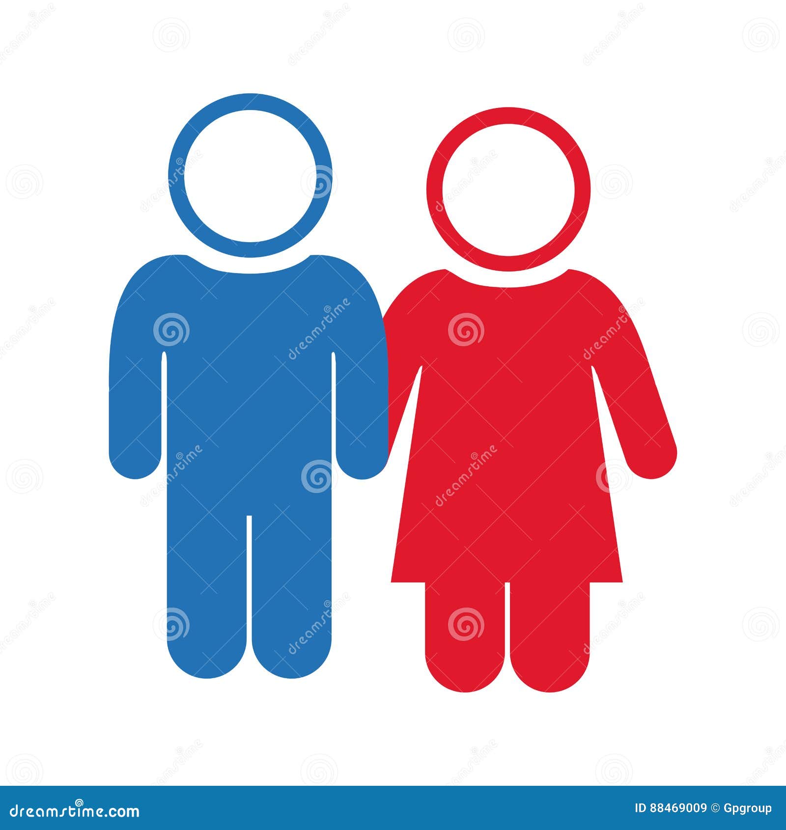 Fond Blanc De Pictogramme Avec Des Couples Illustration Stock ...