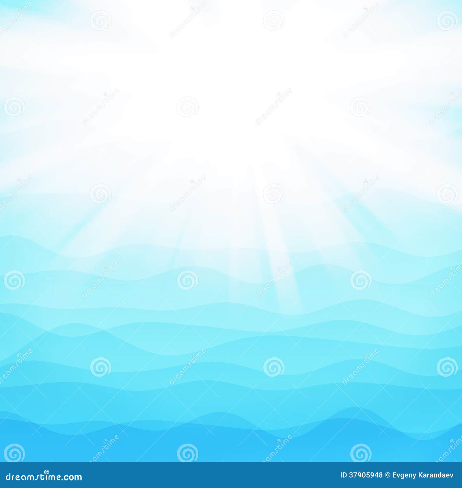 Fond Bleu Abstrait De Vague Illustration Stock - Illustration du toile ...