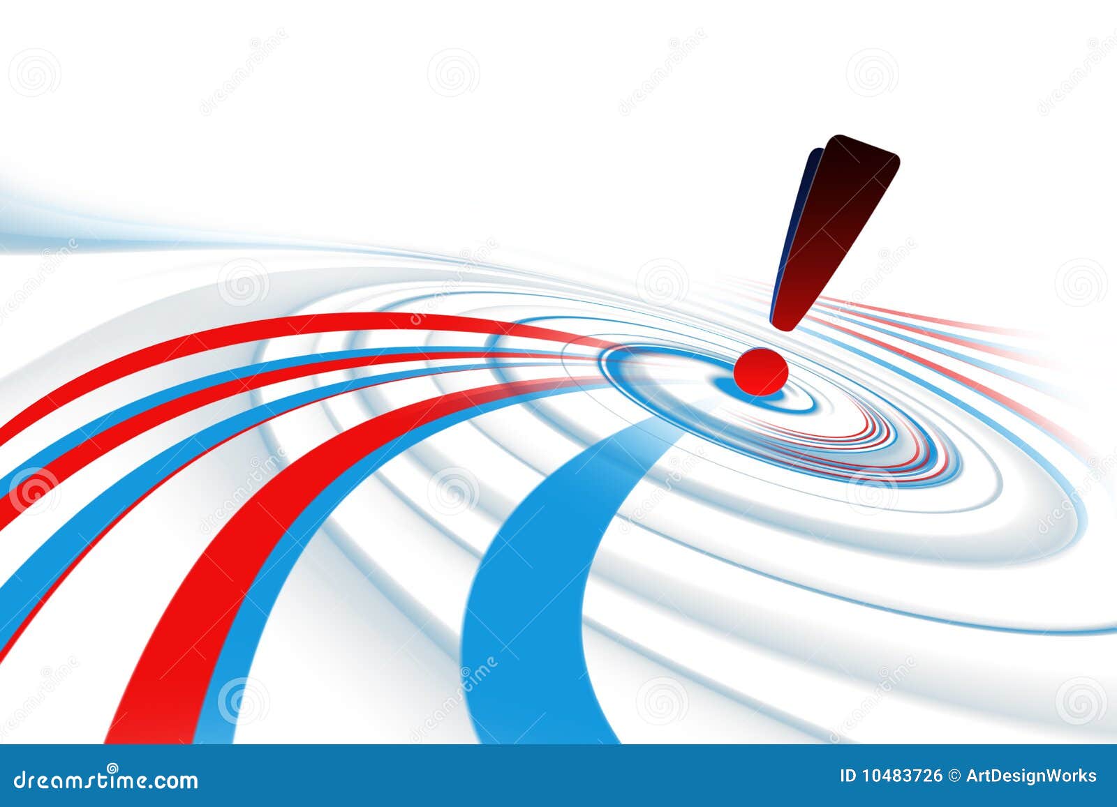 Fond Bleu Et Rouge De Point De Vue D'attention Illustration Stock ...