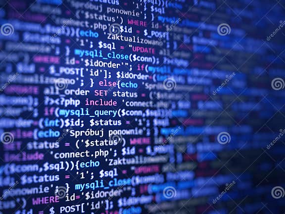 Fond Bleu Unique PHP De Programmation Sur L'écran D'ordinateur Portable ...