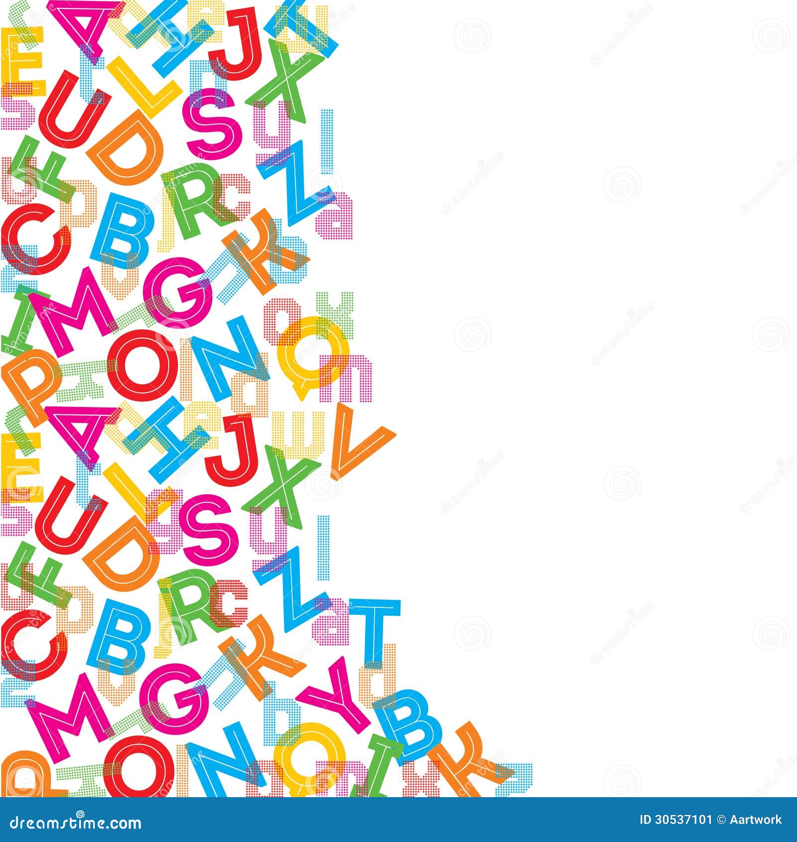 Fond coloré d'alphabet illustration de vecteur. Illustration du heureux ...