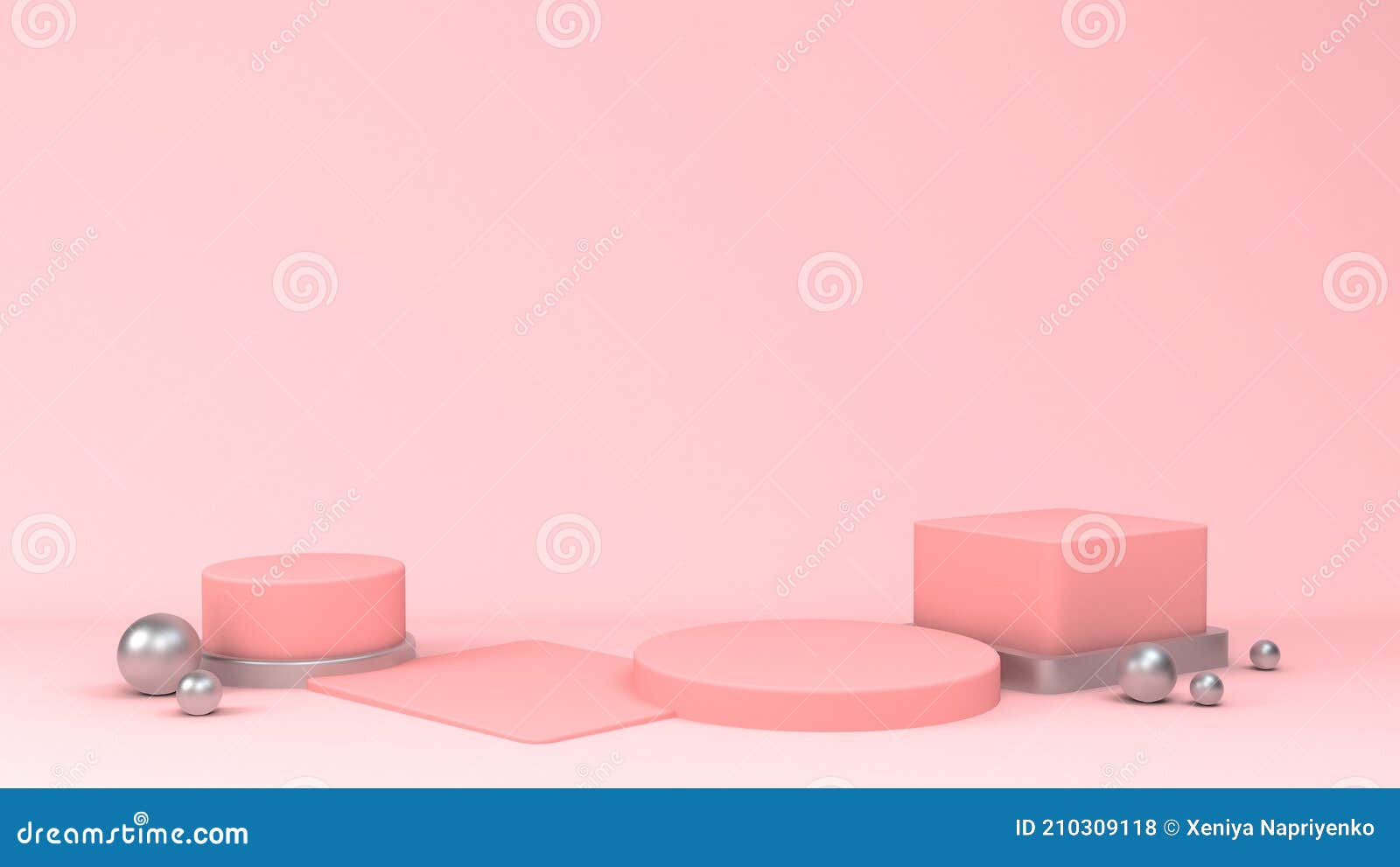 Fond Décran Rose Pastel Plate Forme Base Dexposition Pour Le Modèle 3d Rendu Maquette De