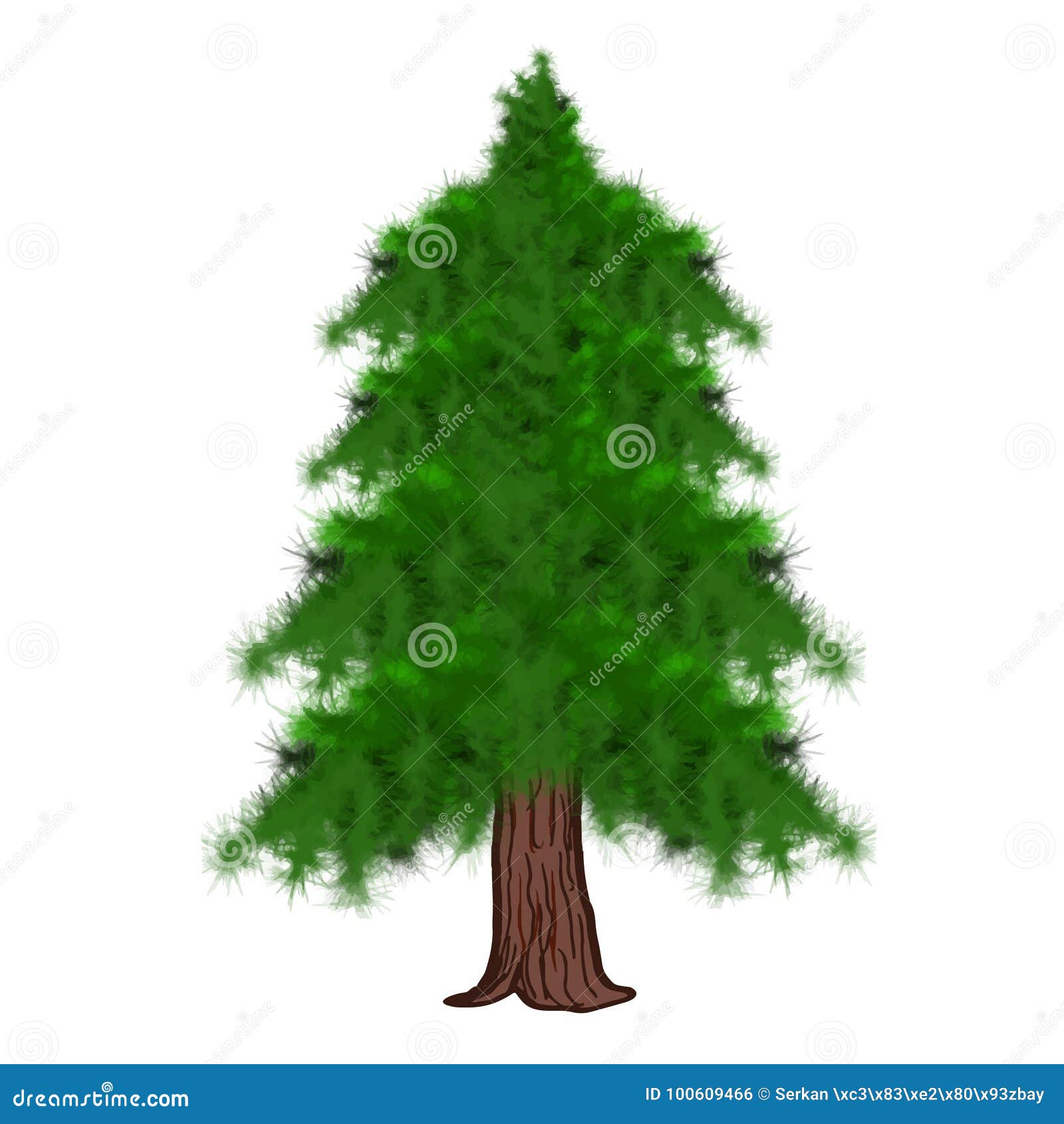 Fond De Blanc D'illustration De Dessin De Pin Illustration de Vecteur ...