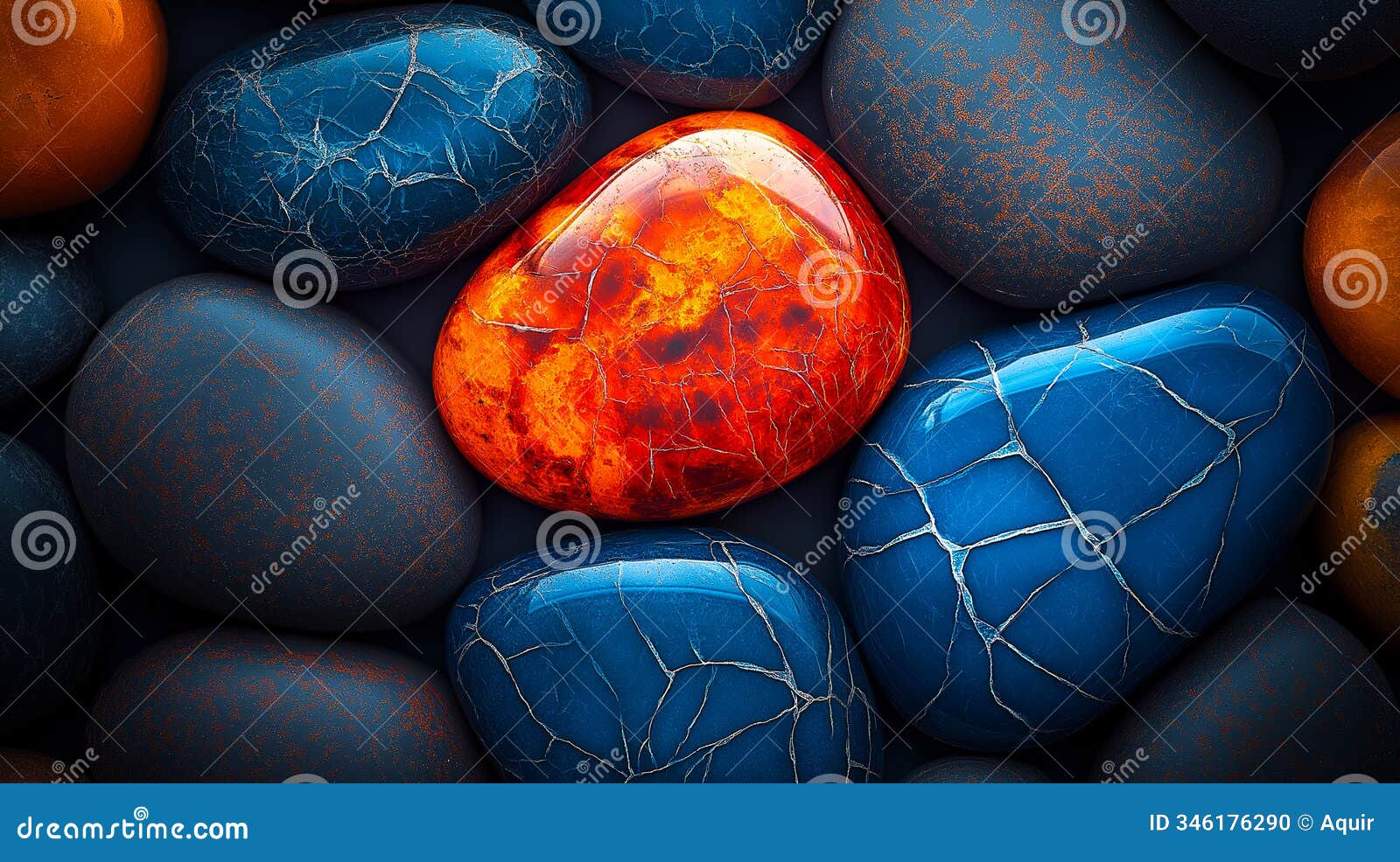 Fond De Caillou Poli. Texture De Pierre De Gravier Rond Lisse ...