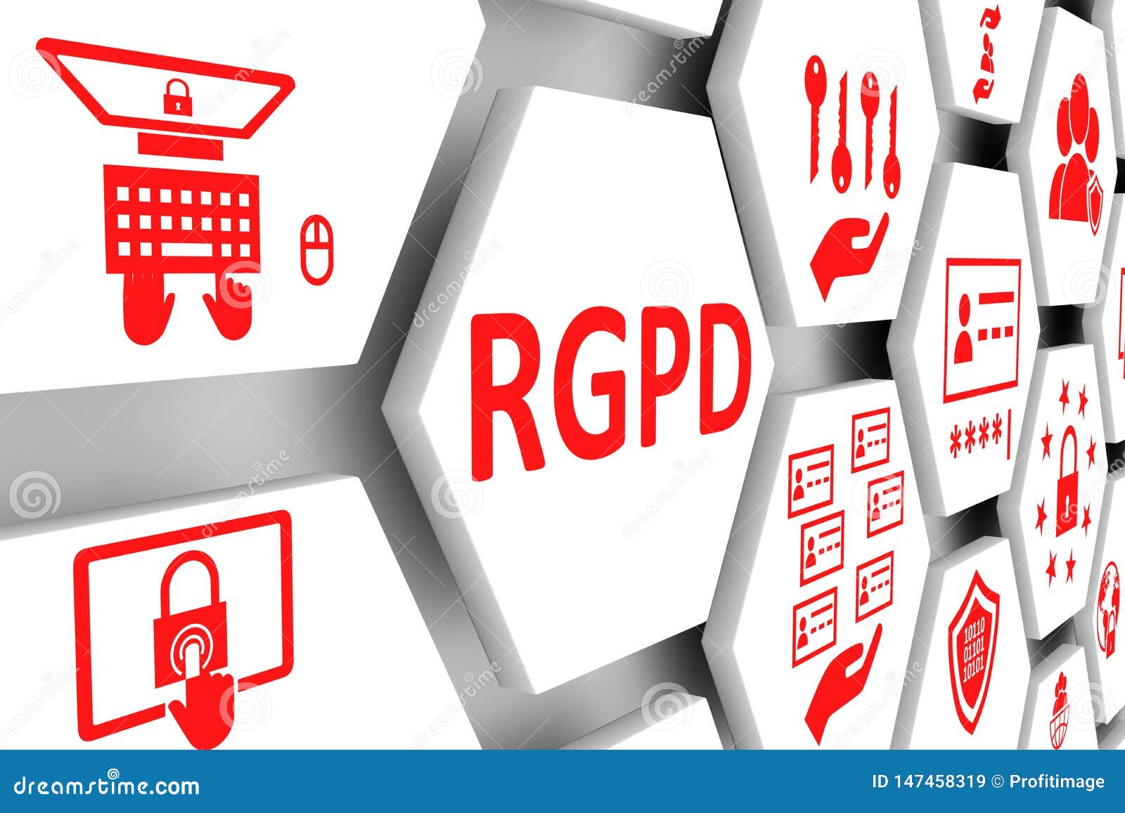 Fond De Cellules De Concept De RGPD Illustration Stock - Illustration ...