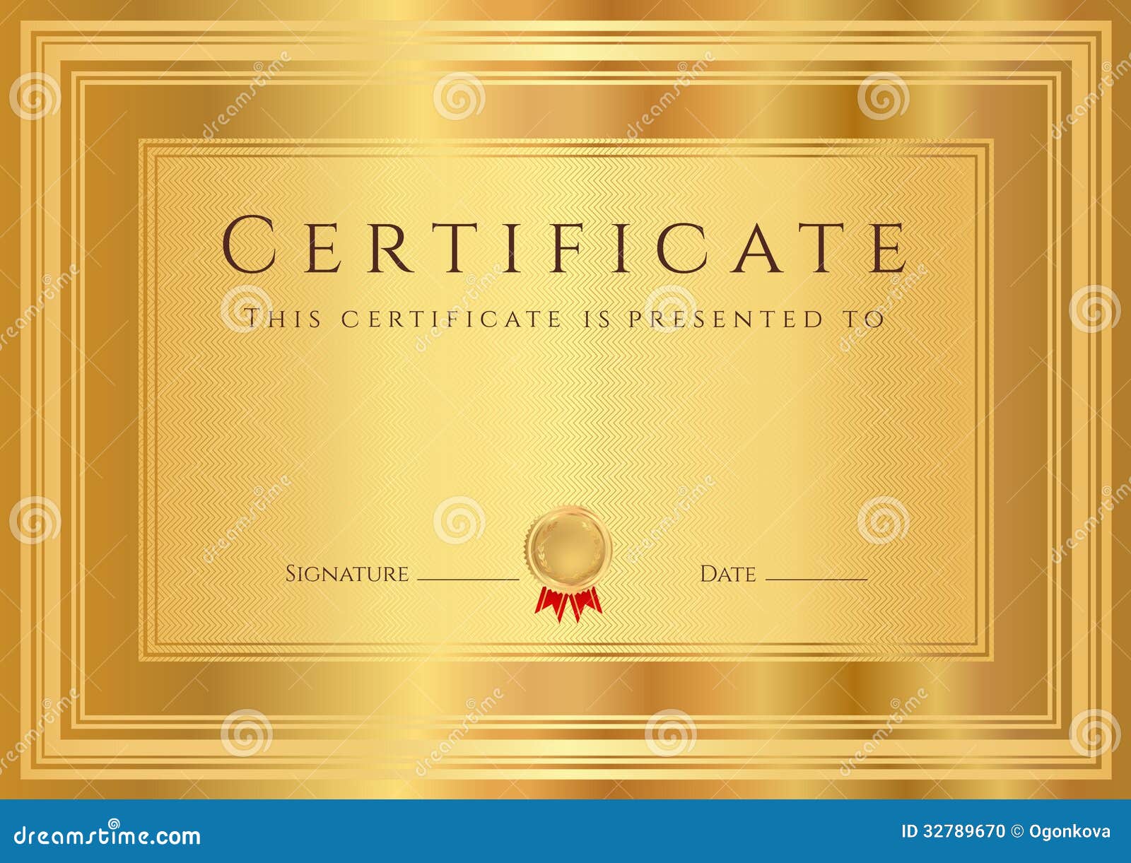 Fond De Certificat/diplôme D'or (calibre) Illustration de Vecteur ...