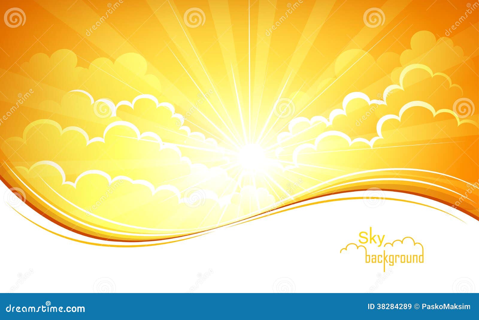 Fond de ciel illustration de vecteur. Illustration du wallpaper - 38284289