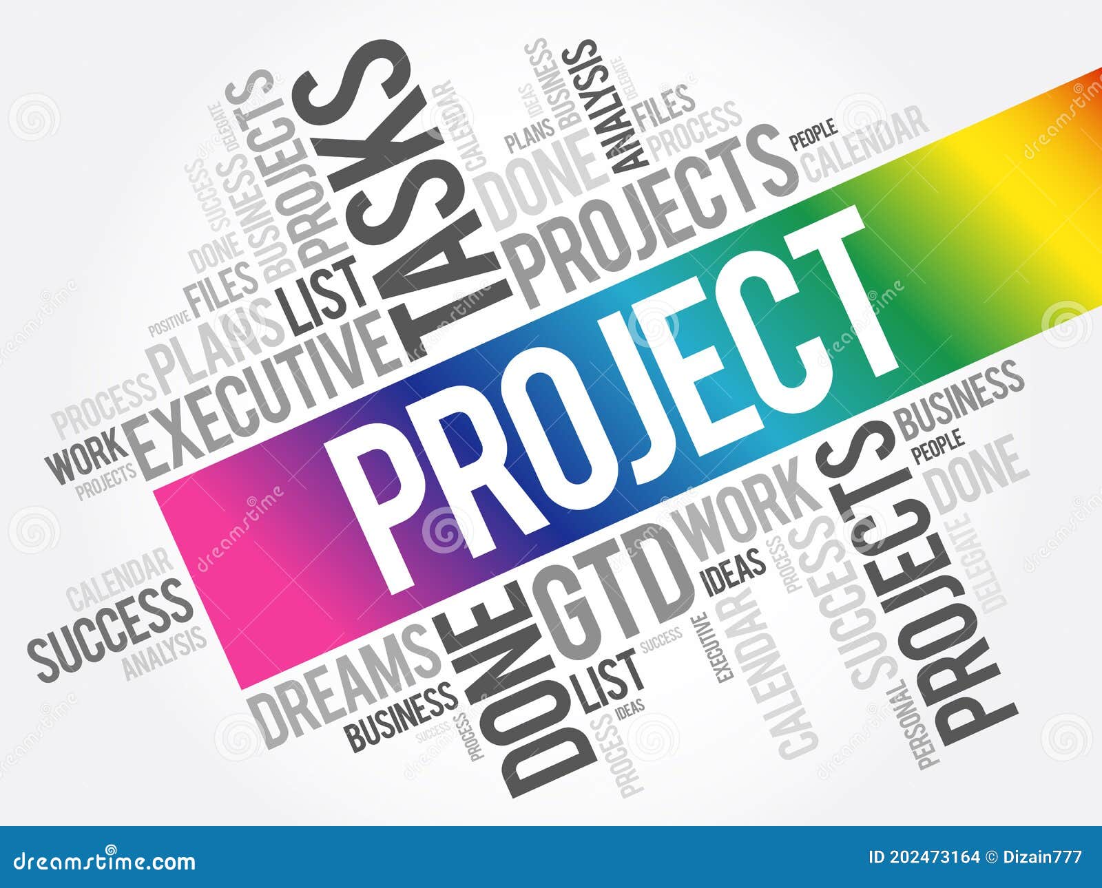 Fond De Concept D'affaires De Collage De Nuage De Mot De Projet ...