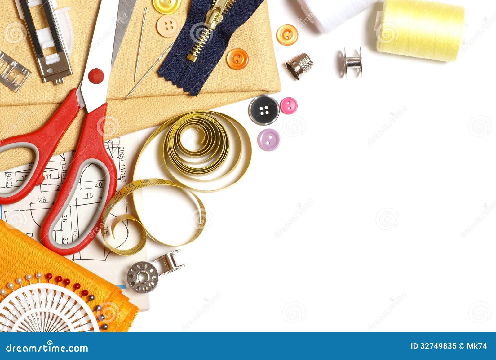 Fond de couture image stock. Image du outil, travail - 32749835