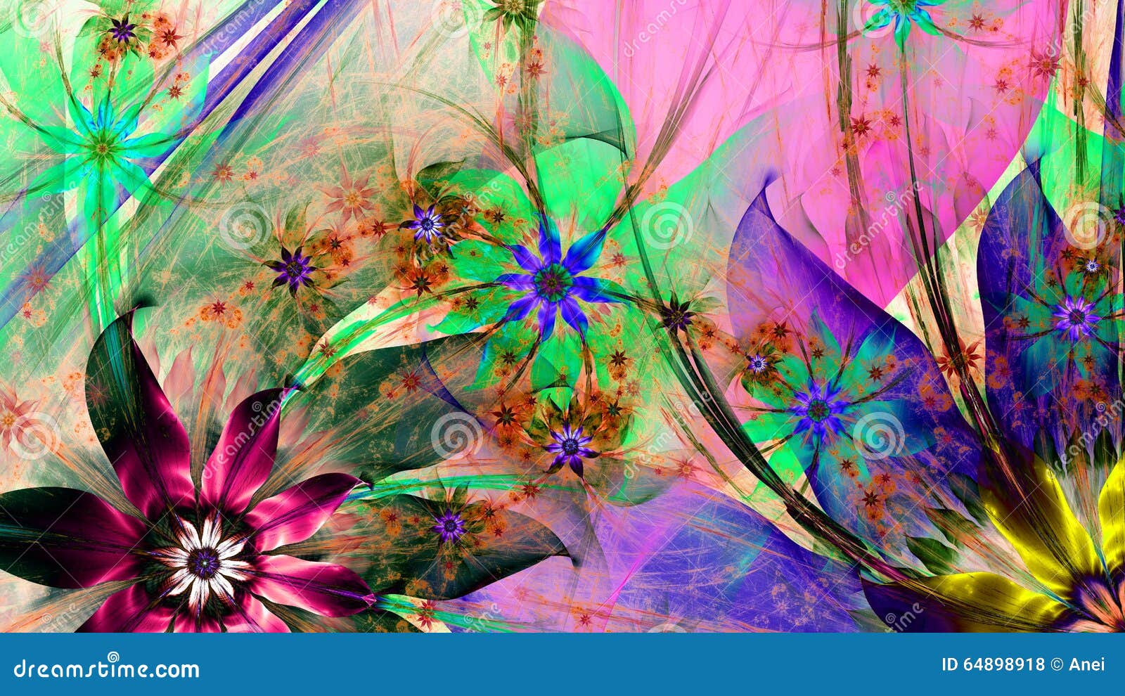 Fond De Haute Résolution Moderne De Fleur Dans Des Couleurs Vibrantes ...