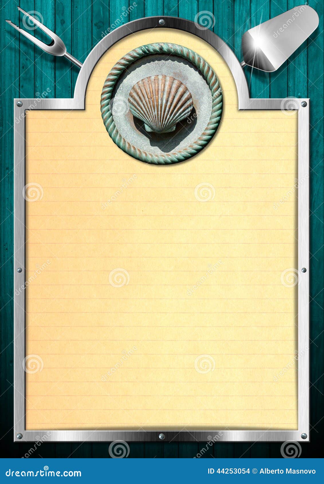 Fond De Menu De Fruits De Mer Illustration Stock - Illustration du chef ...