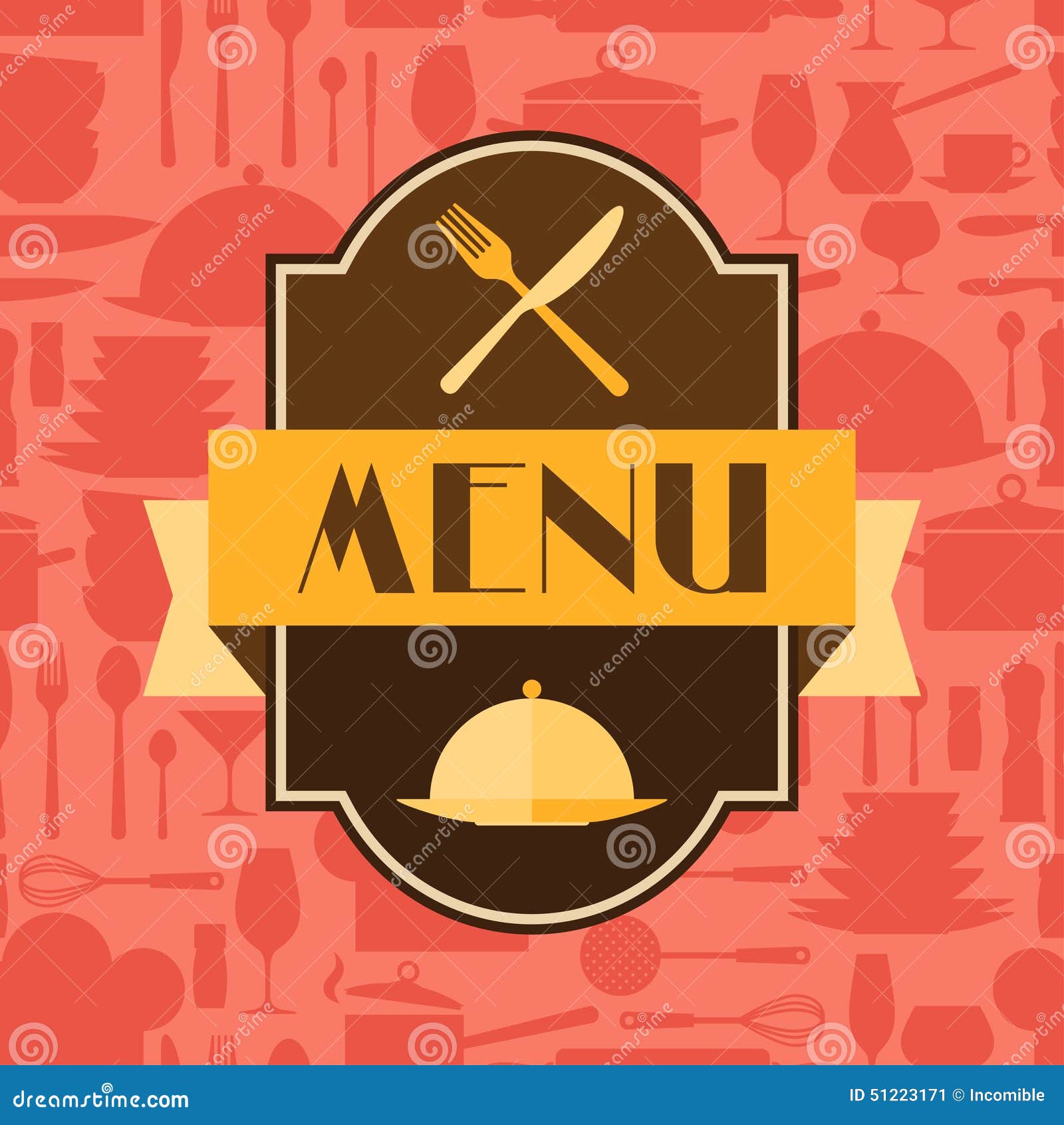 Fond De Menu De Restaurant Dans Le Style Plat De Conception ...