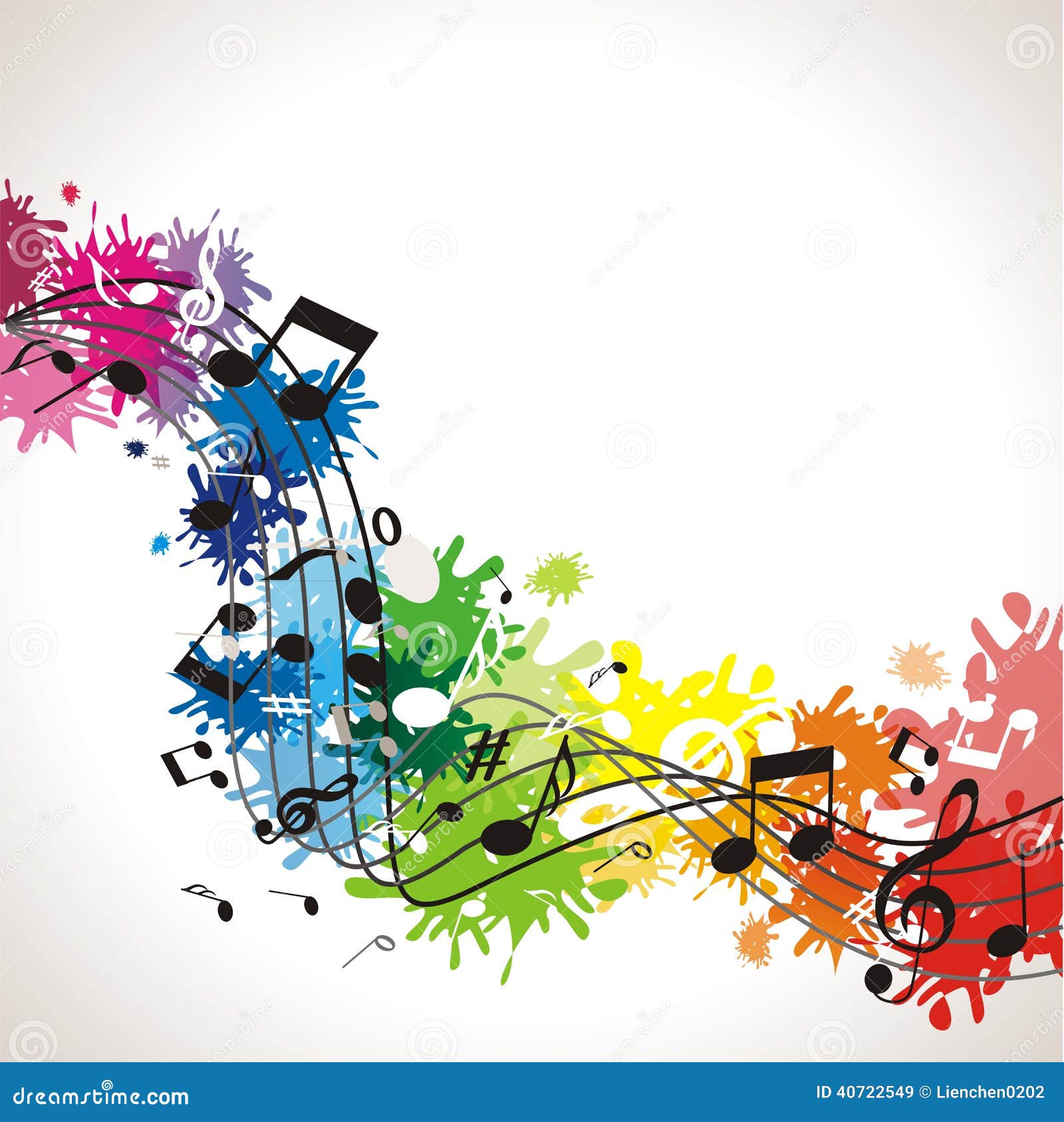 Fond De Musique Avec Des Notes Illustration de Vecteur - Illustration ...