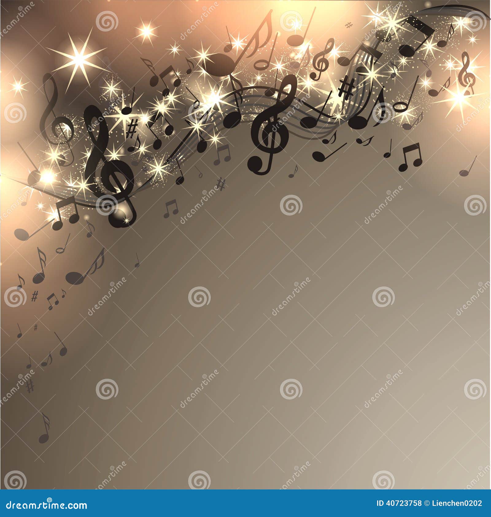 Fond De Musique Avec Des Notes Illustration de Vecteur - Illustration ...