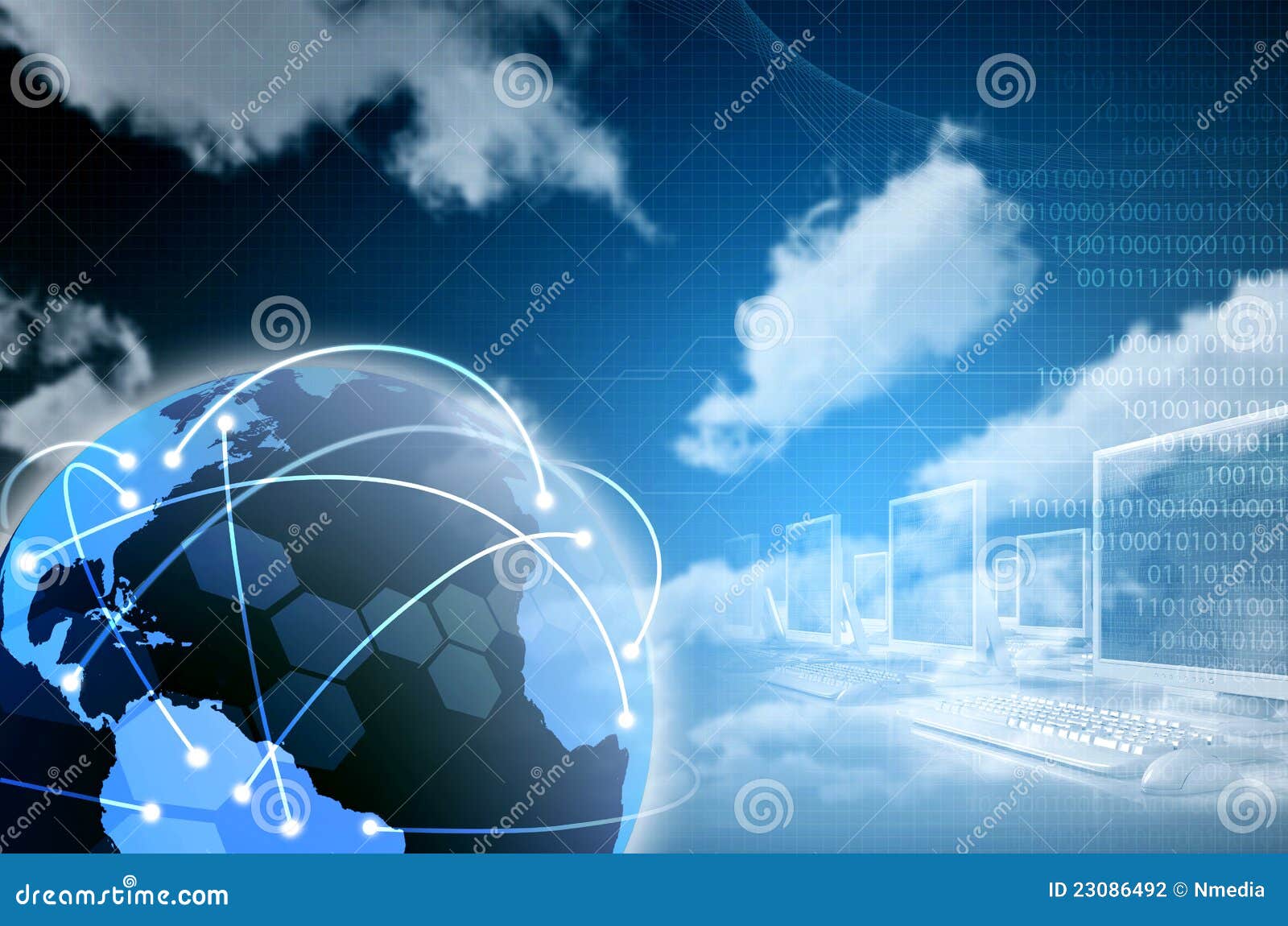 Fond De Technologie Informatique Illustration Stock - Illustration du ...