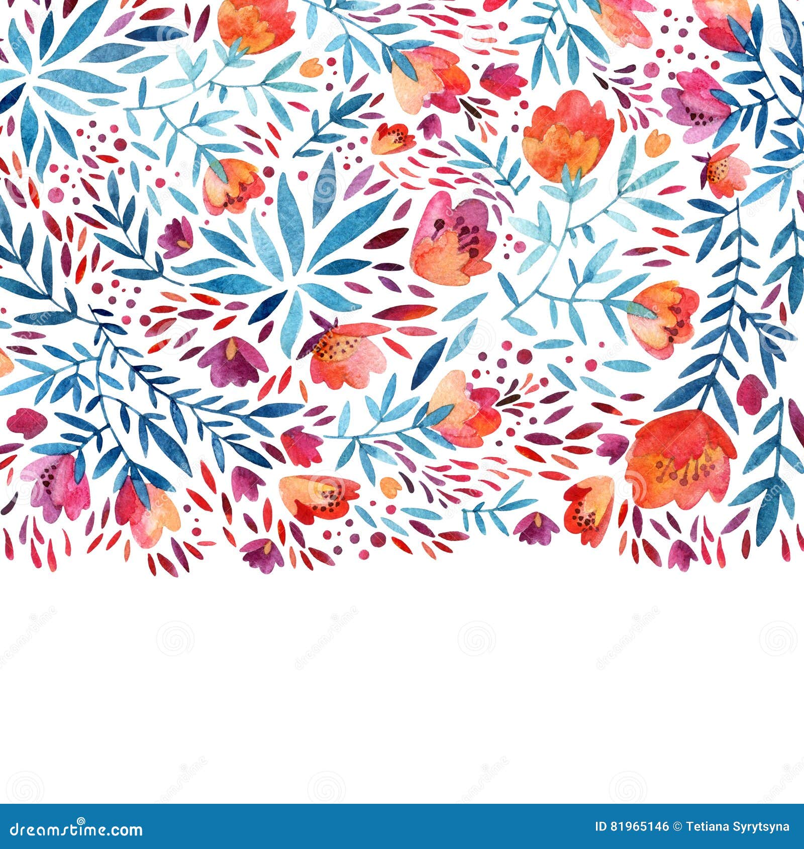 Fond Fleuri De Fleurs D'aquarelle Illustration Stock - Illustration du ...