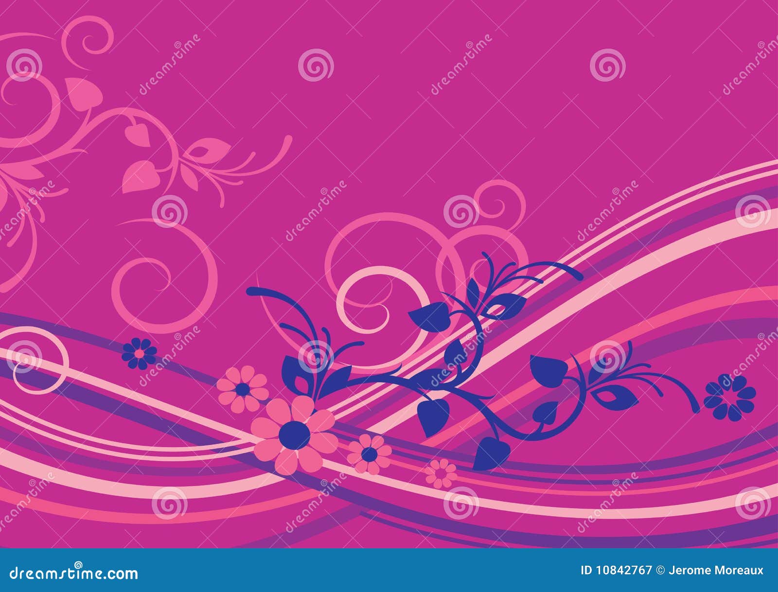 Fond fleuri rose illustration stock. Illustration du fond - 10842767