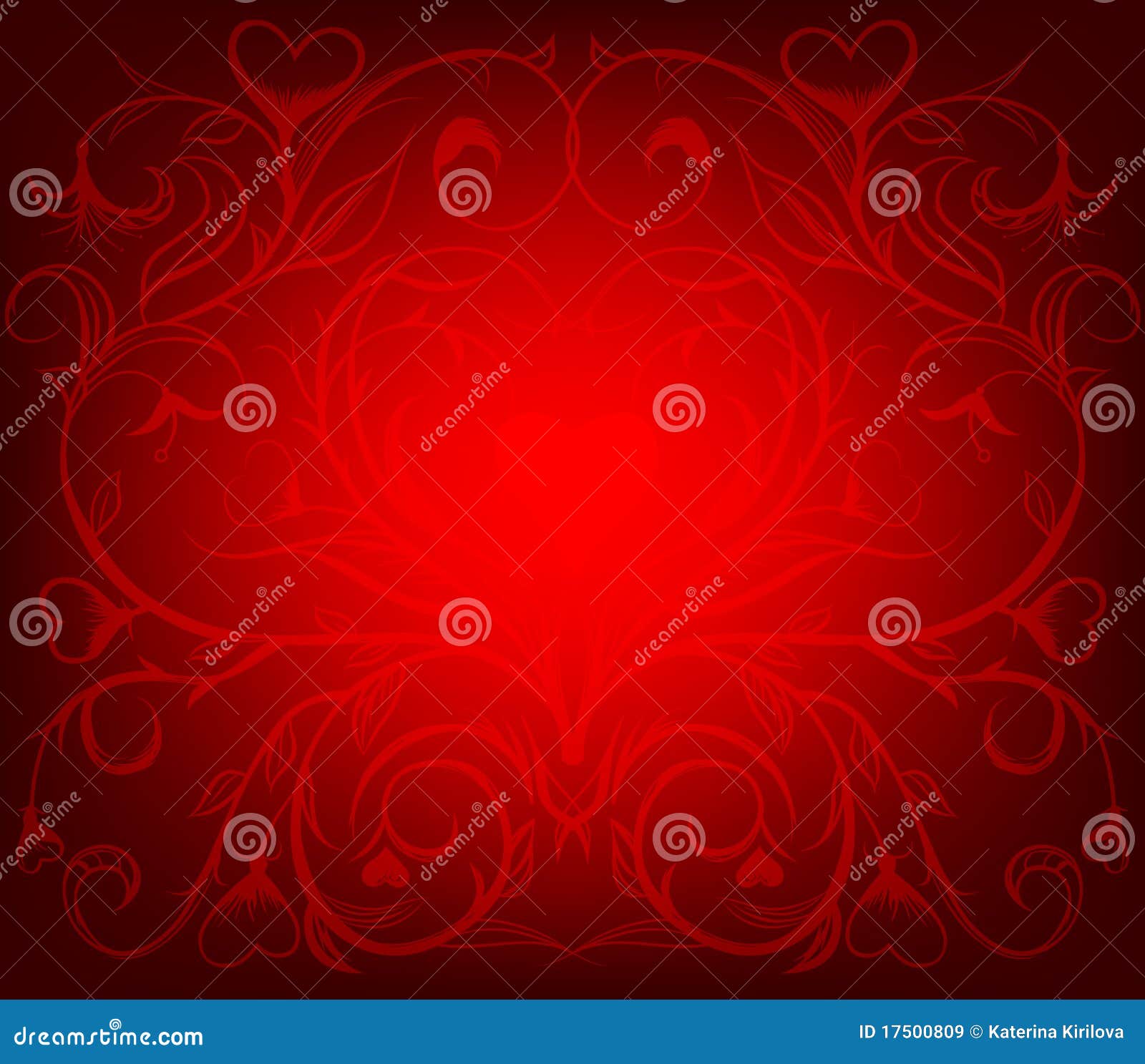 Fond floral rouge illustration stock. Illustration du grunge - 17500809