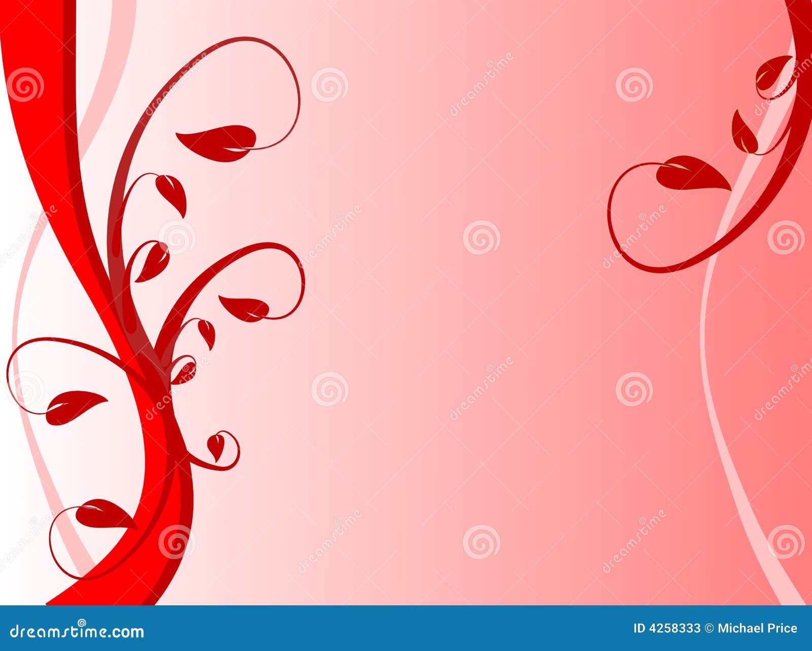 Fond floral rouge illustration de vecteur. Illustration du fond - 4258333