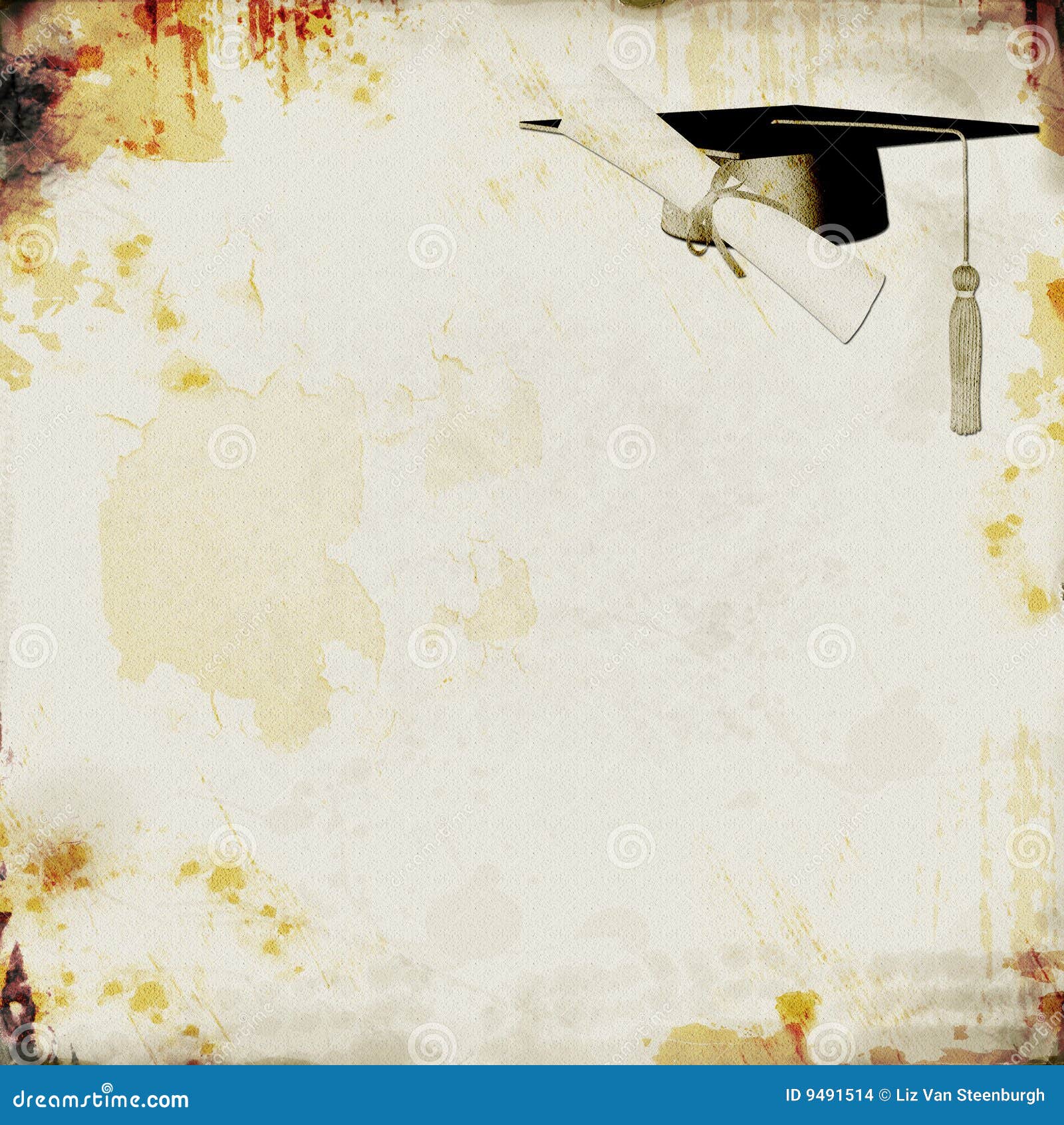 Fond grunge de graduation illustration stock. Illustration du criqué ...