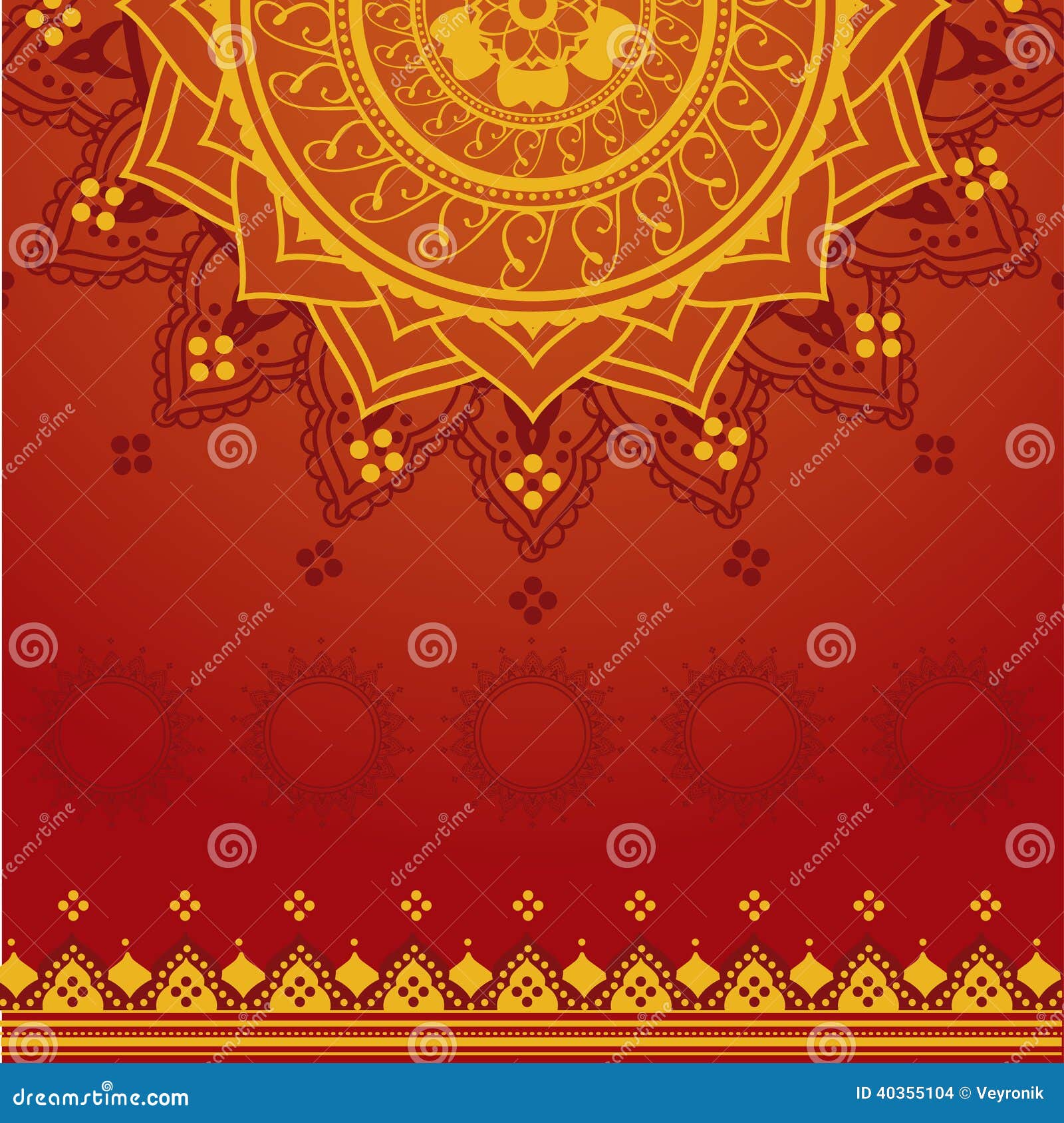 Fond indien jaune et rouge illustration de vecteur. Illustration du ...