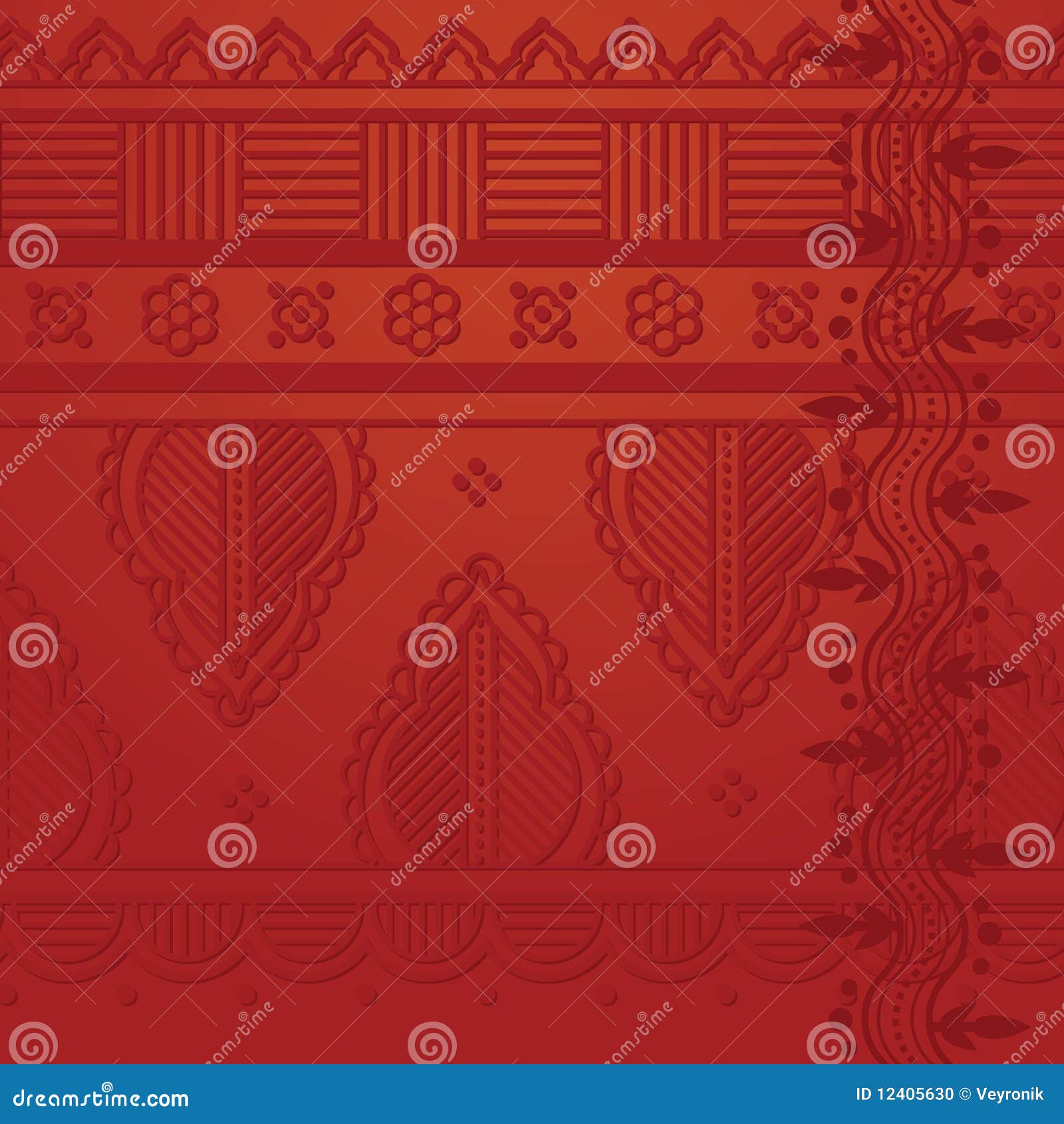 Fond indien rouge illustration stock. Illustration du asiatique - 12405630