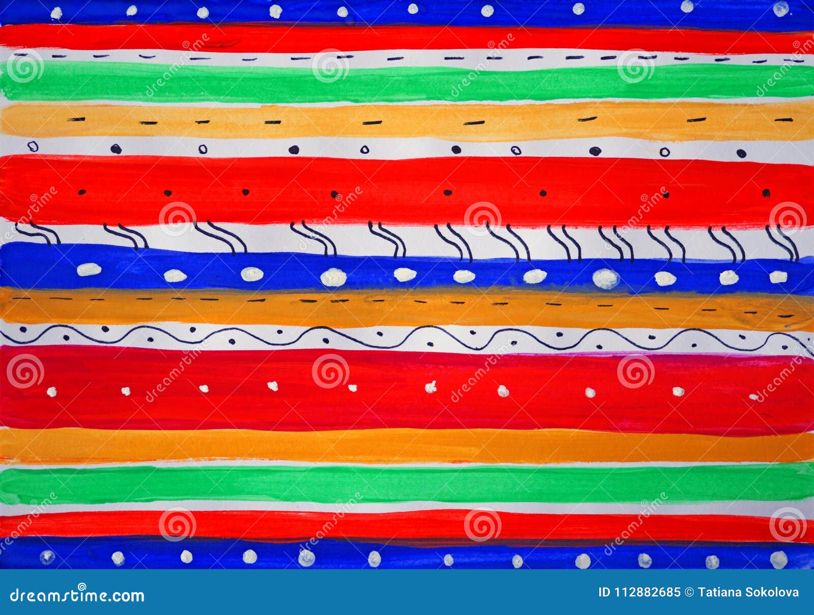 Fond Lumineux Des Traits Horizontaux Multicolores Illustration de ...