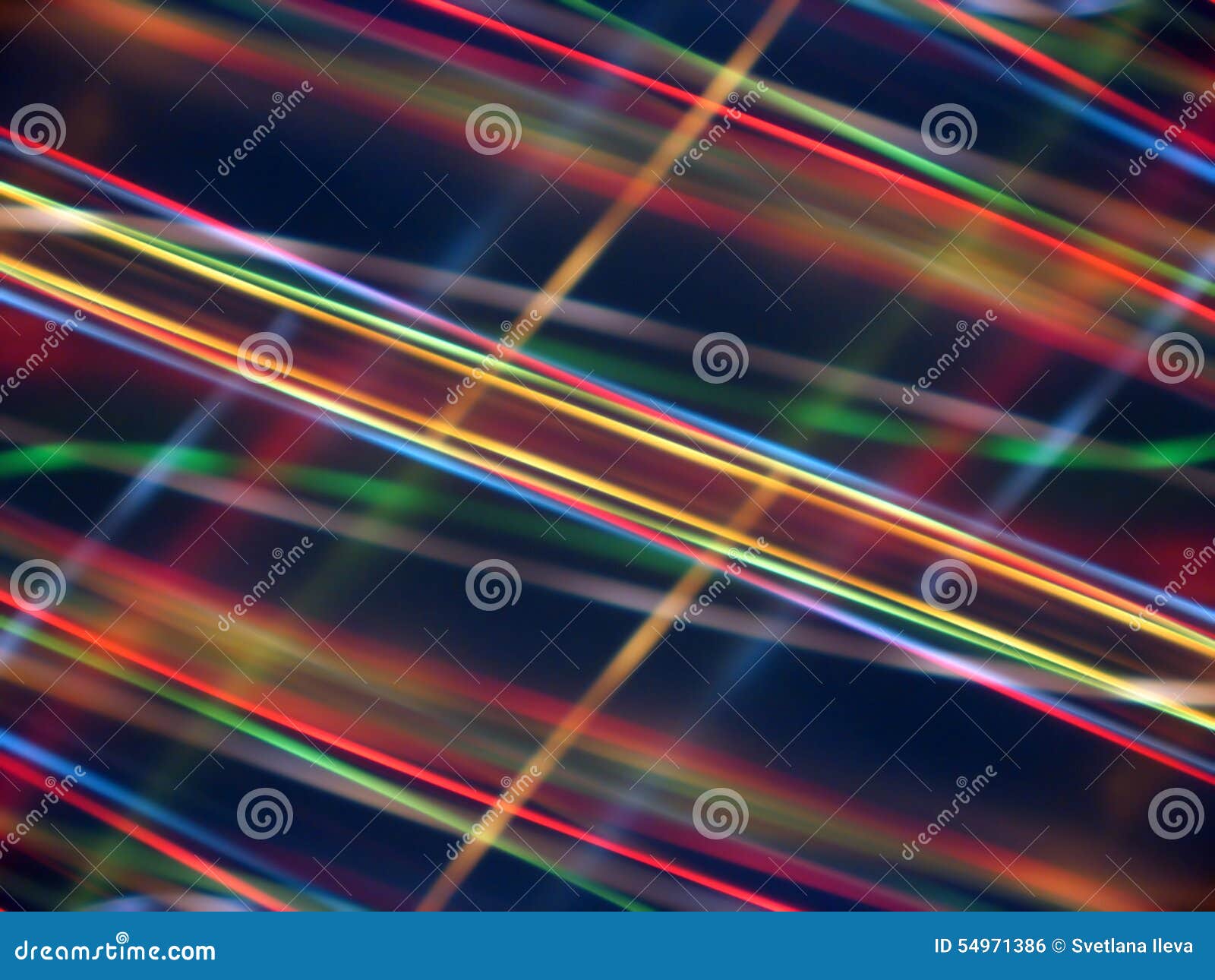 Fond Noir Avec Les Lignes Lumineuses Multicolores Illustration Stock ...