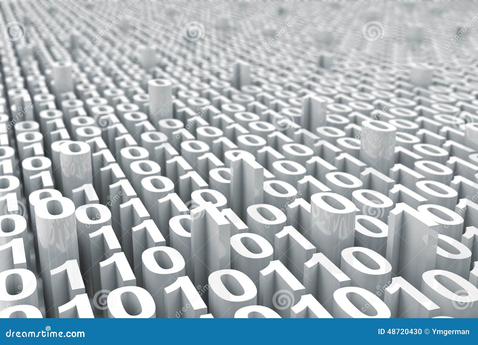 Fond Numérique Blanc Abstrait De Code Binaire Avec Illustration Stock ...
