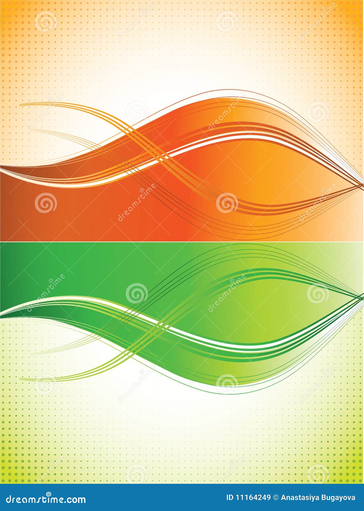 Fond Orange Et Vert De Courbes Illustration de Vecteur - Illustration ...