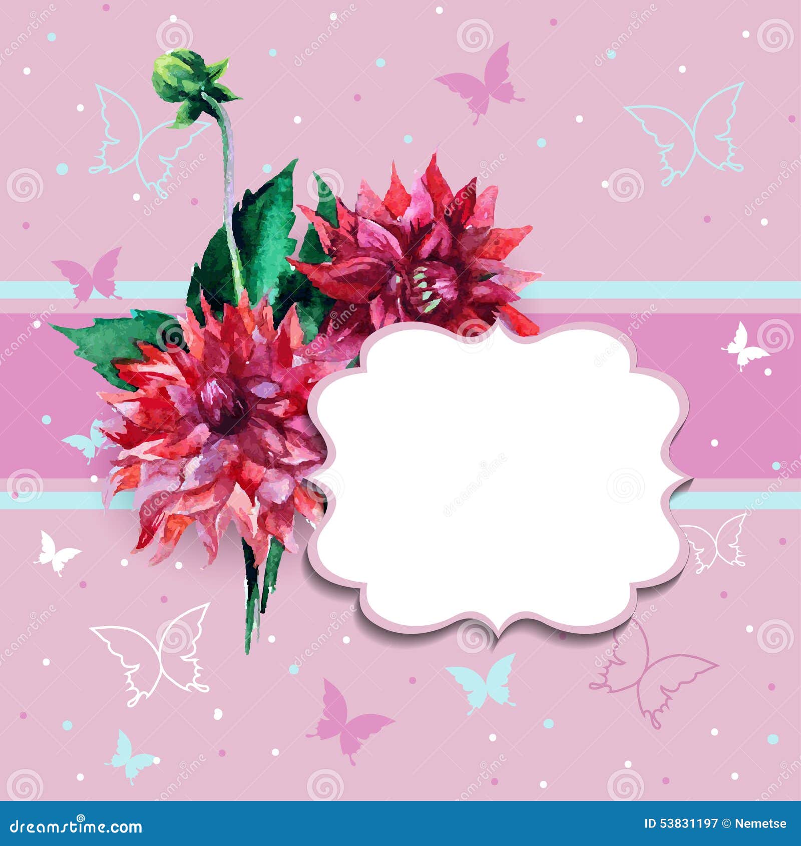 Fond Rose Avec Des Papillons Illustration de Vecteur - Illustration du ...