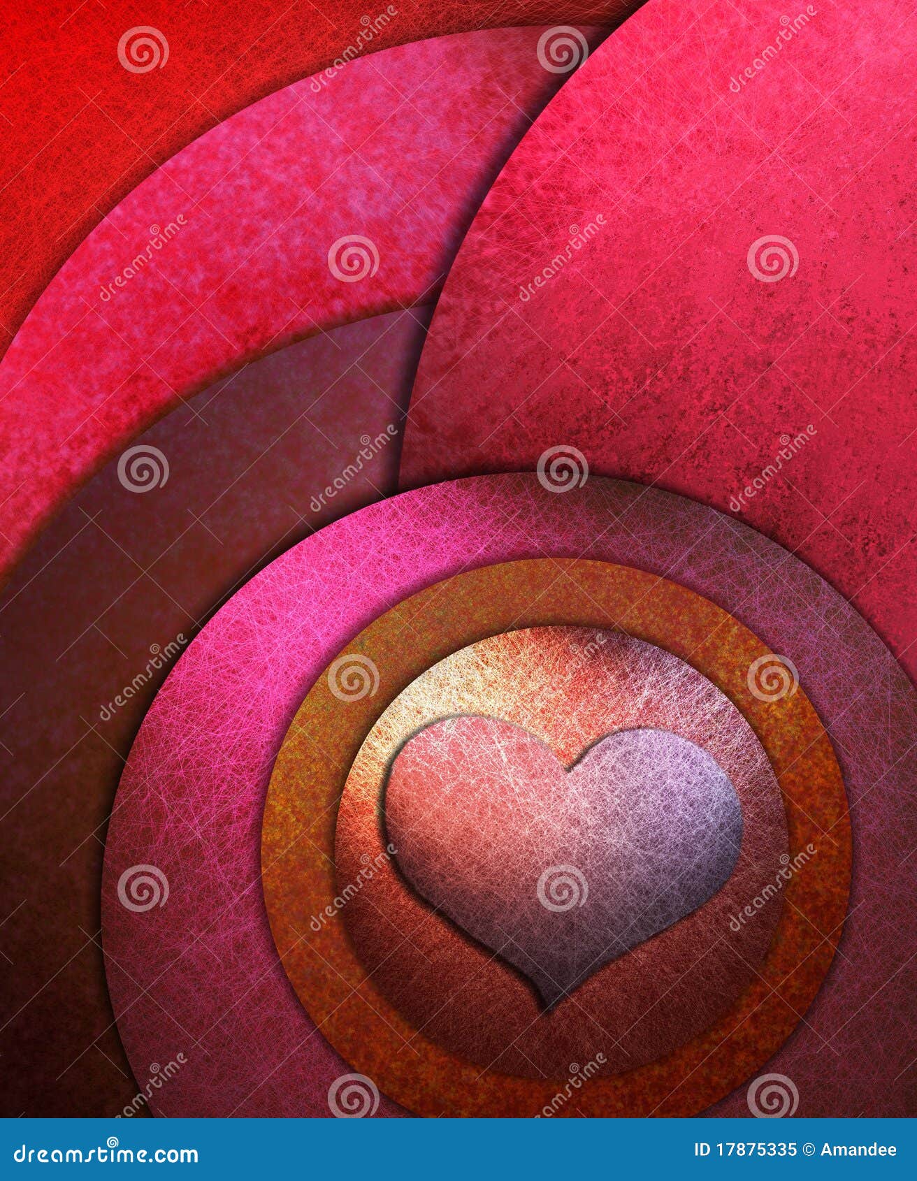Fond rose de coeur illustration stock. Illustration du marron - 17875335