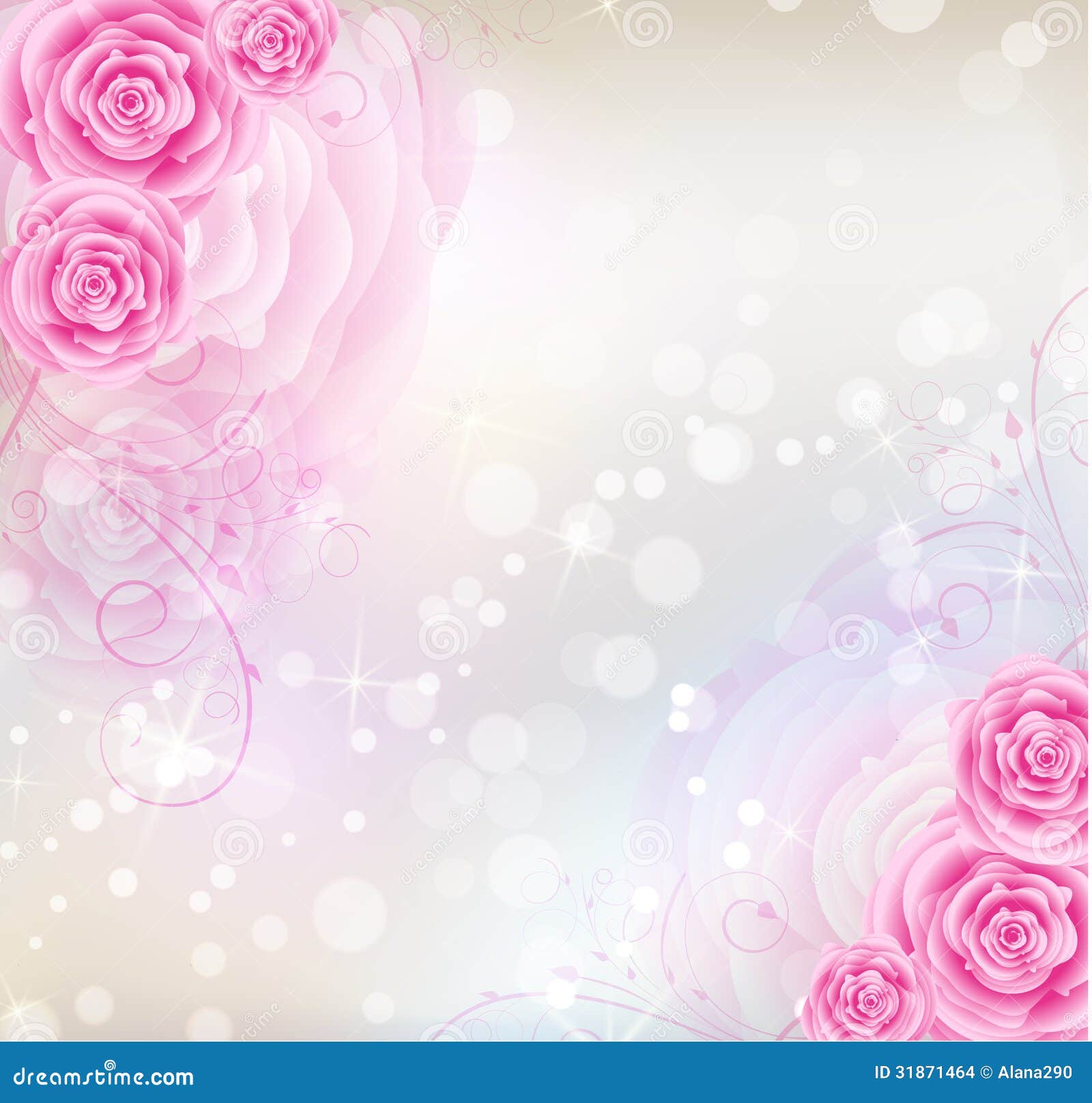 Fond rose de roses illustration de vecteur. Illustration du renaissance ...