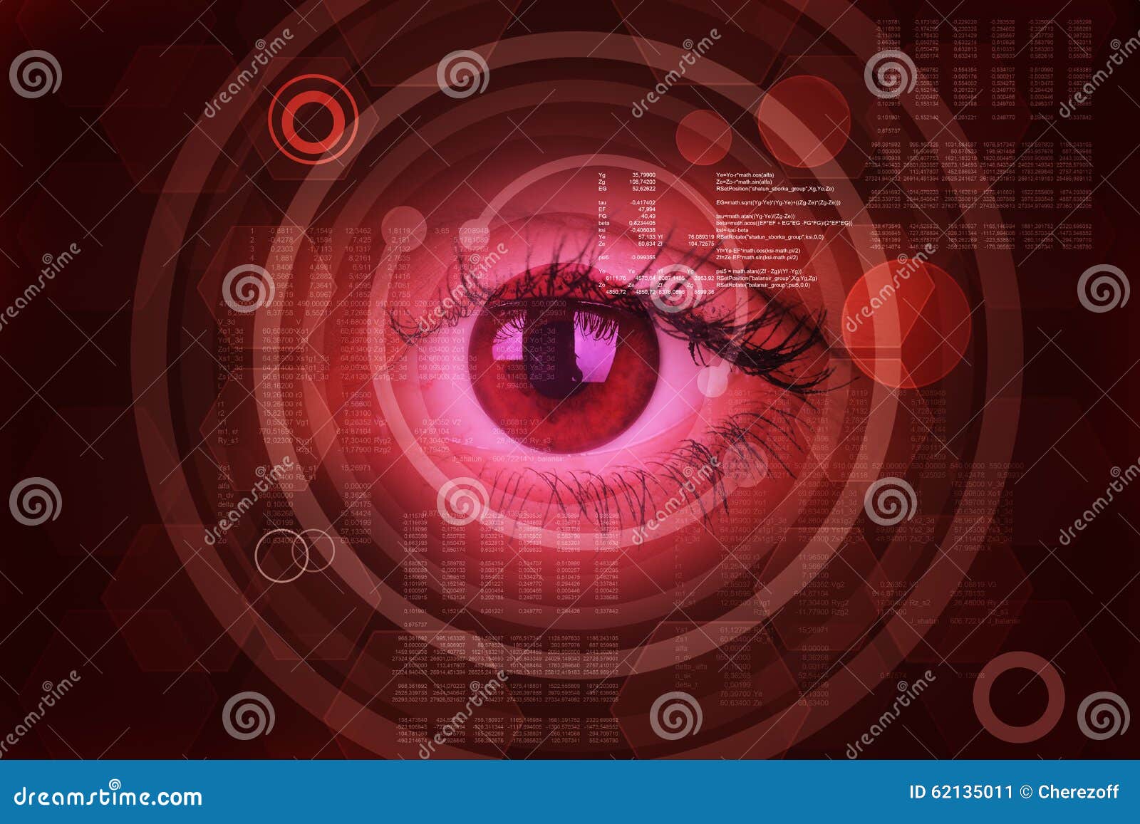 Fond Rouge Abstrait Avec L'oeil Humain Illustration Stock ...