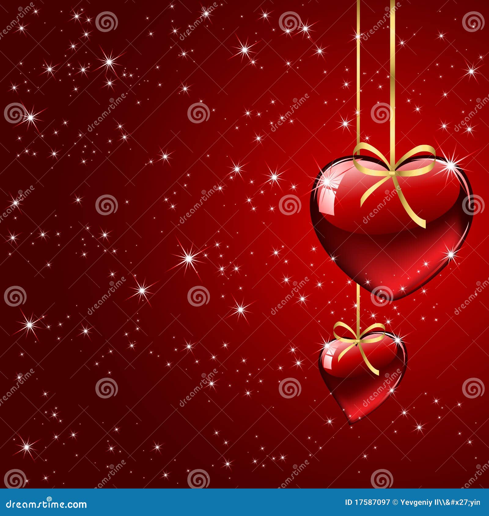 Fond rouge avec des coeurs illustration de vecteur. Illustration du ...