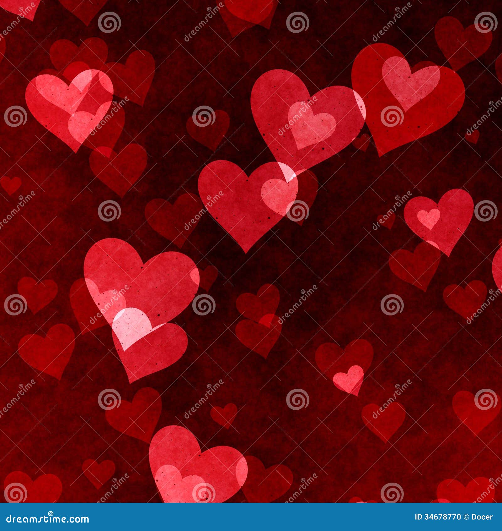 Fond Rouge De Coeurs De Saint-Valentin. Texture De Grunge D'amour ...