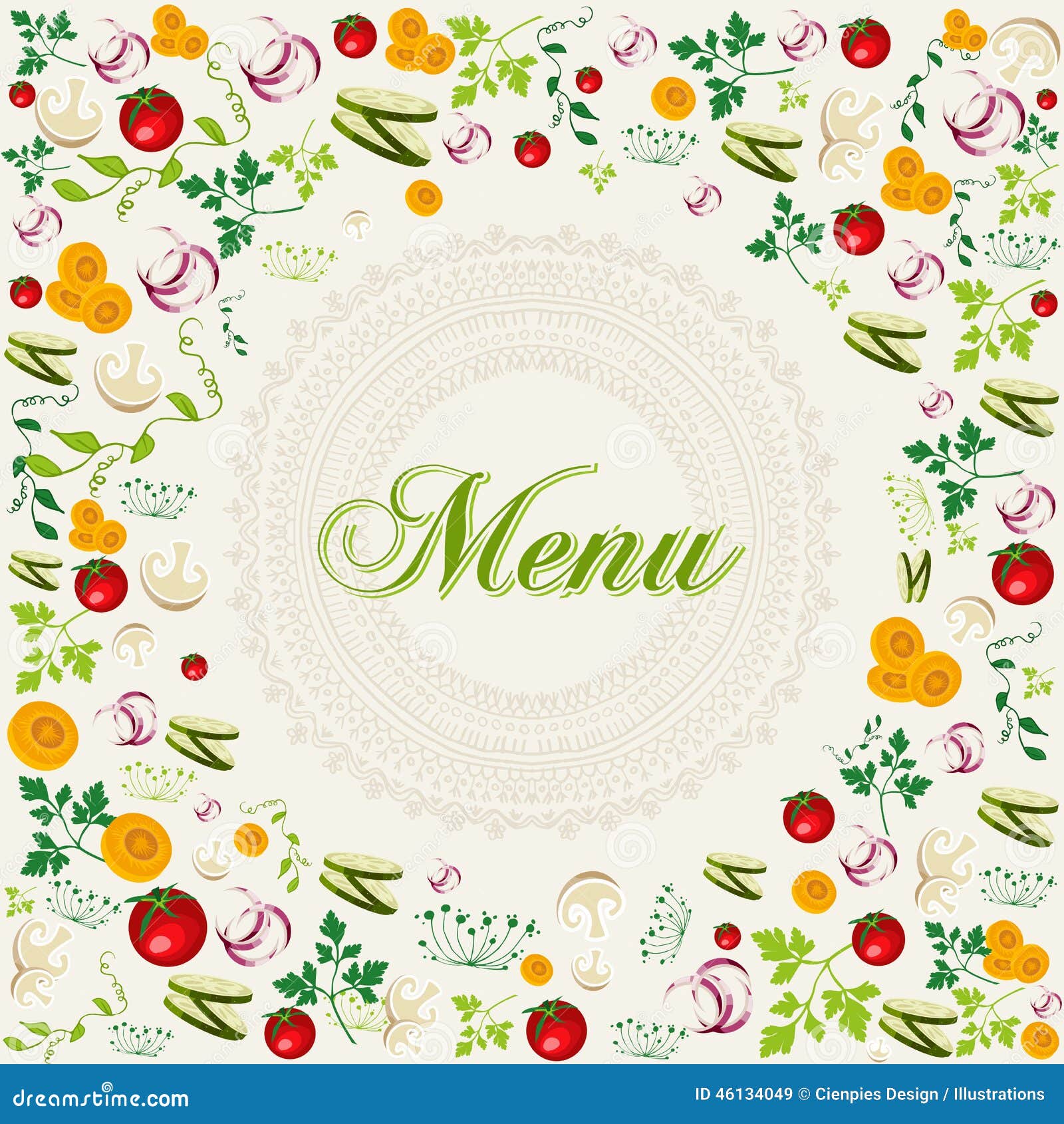 Fond Sain De Menu De Nourriture De Vintage Illustration de Vecteur ...