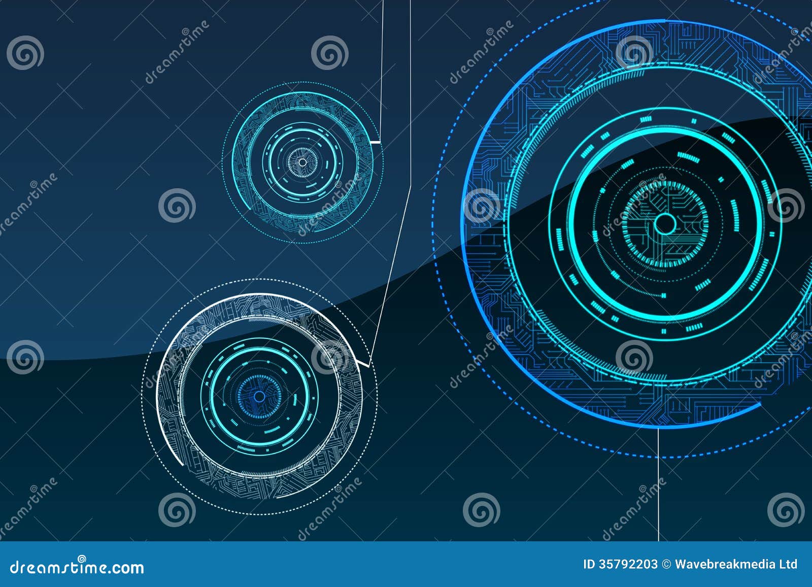 Fond Technologique Futuriste Illustration Stock - Illustration du ...