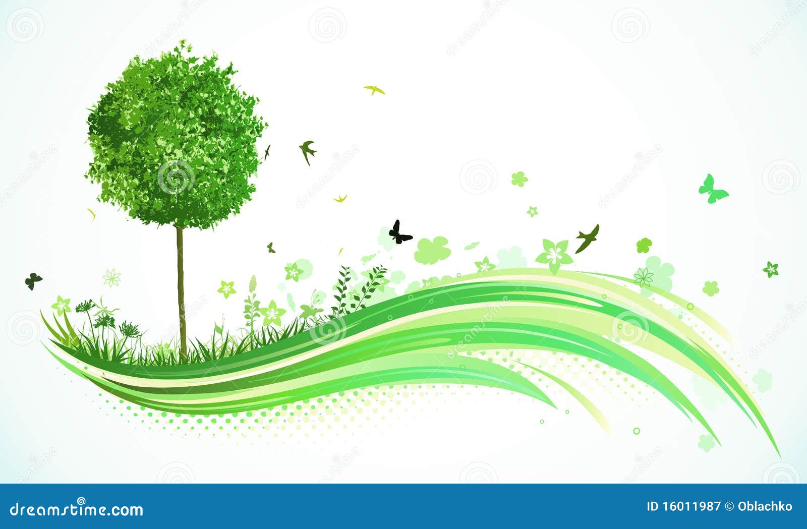 Fond vert d'Eco illustration de vecteur. Illustration du vivacité ...